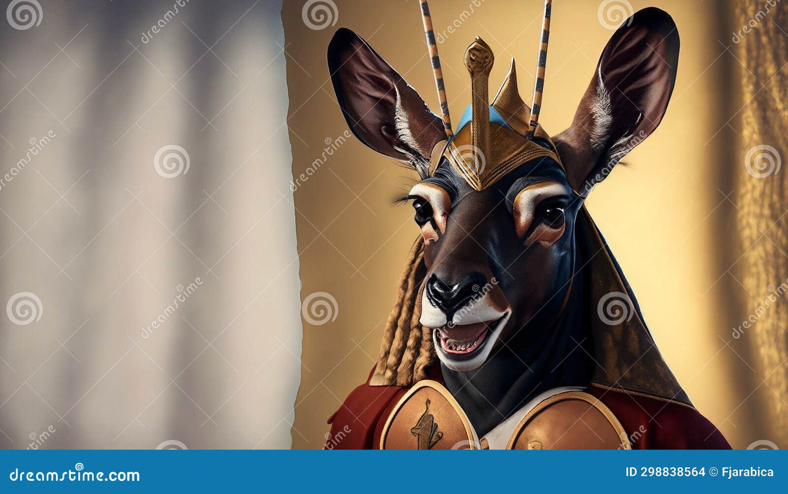 Illustrated Antelope Character Stock Illustration - Illustration of ...