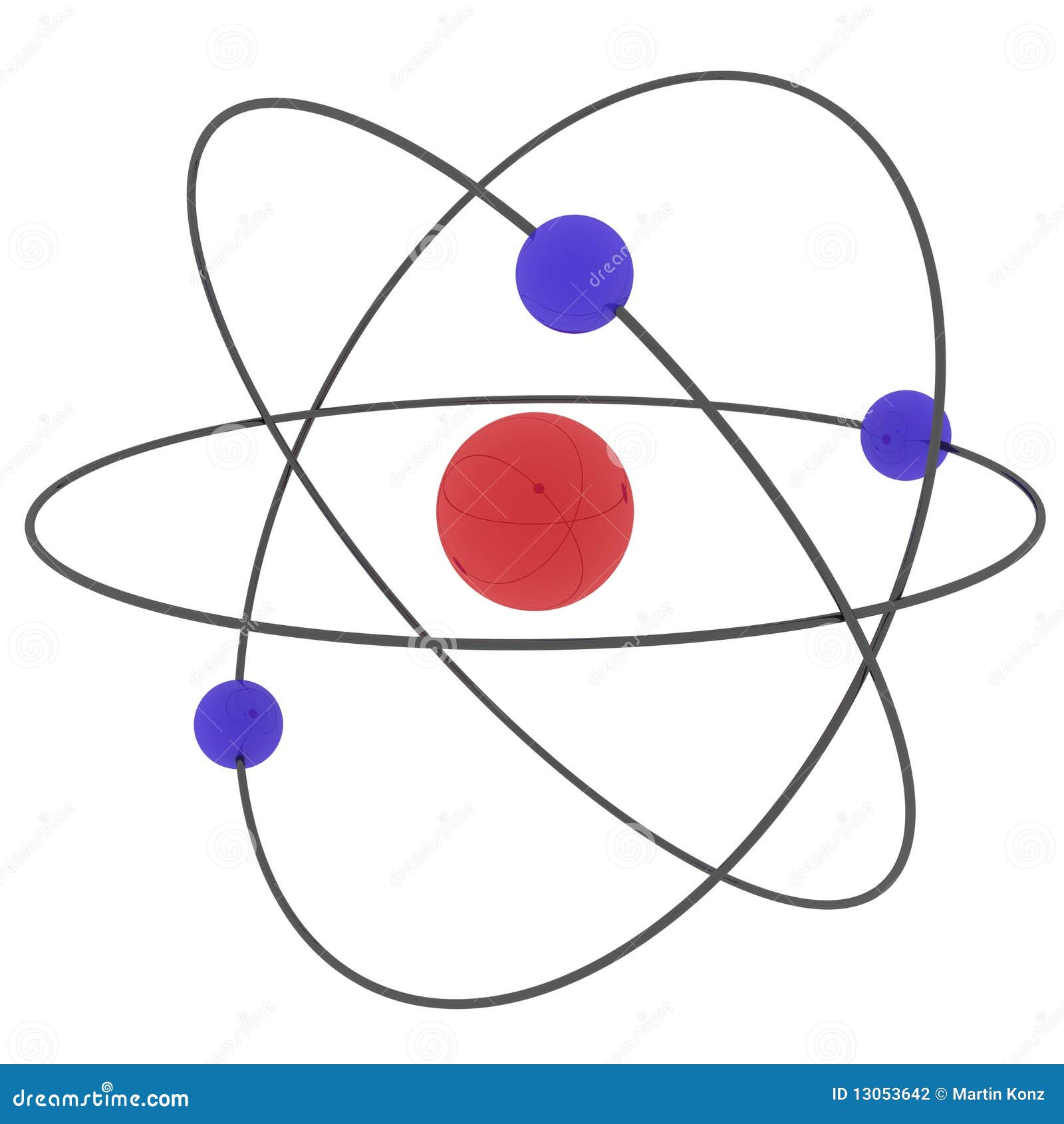 Illustrated atom stock illustration. Illustration of science - 13053642