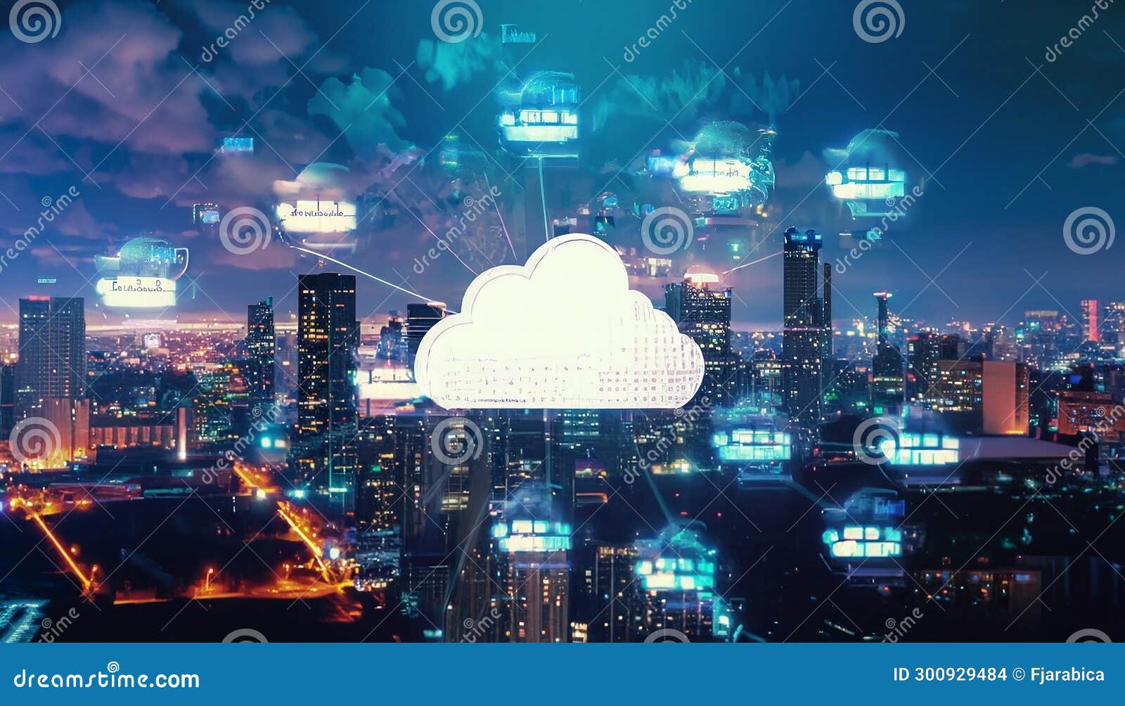 Illustrated Background in Internet Electronic Communication Design and ...