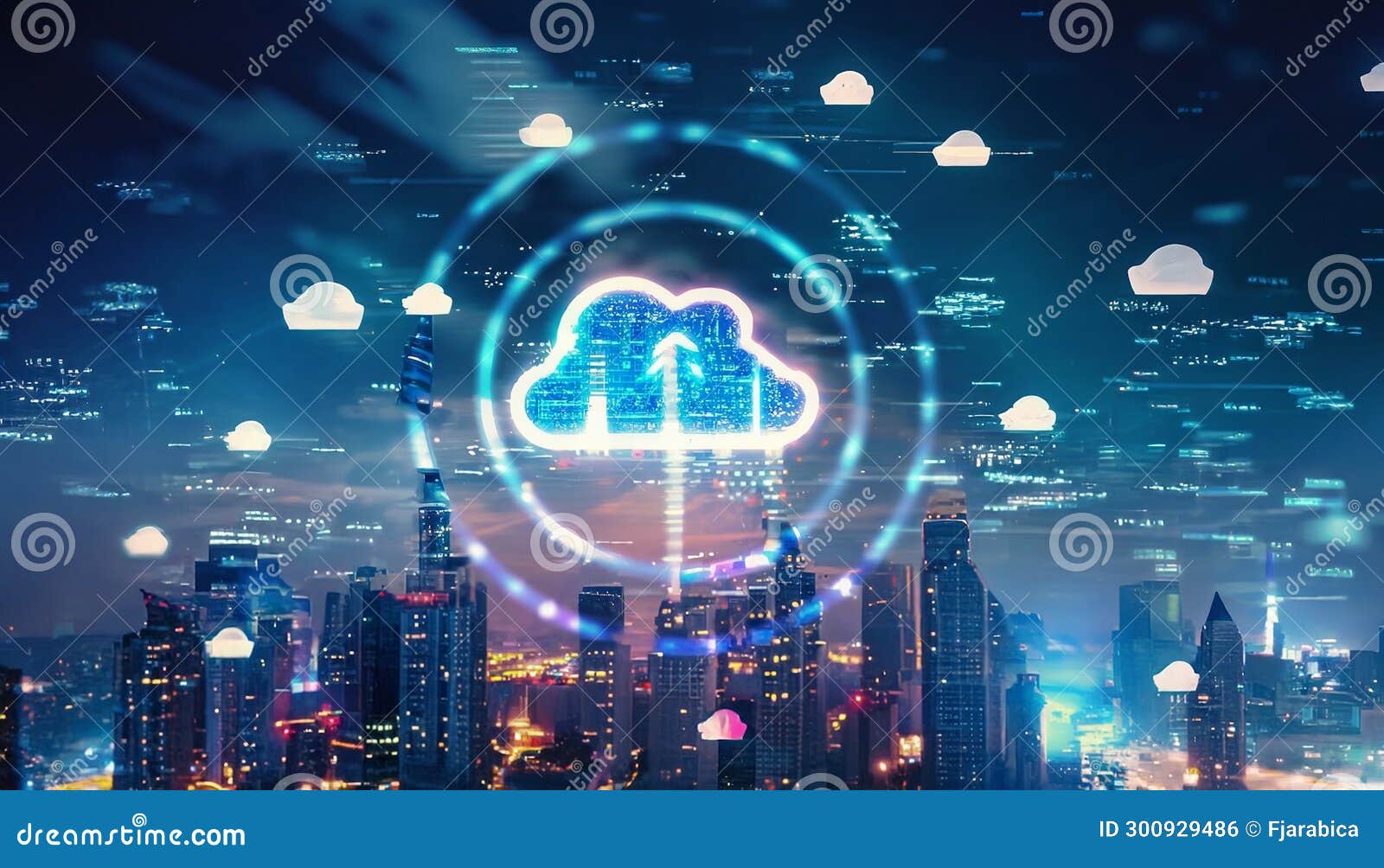 Illustrated Background in Internet Electronic Communication Design and ...