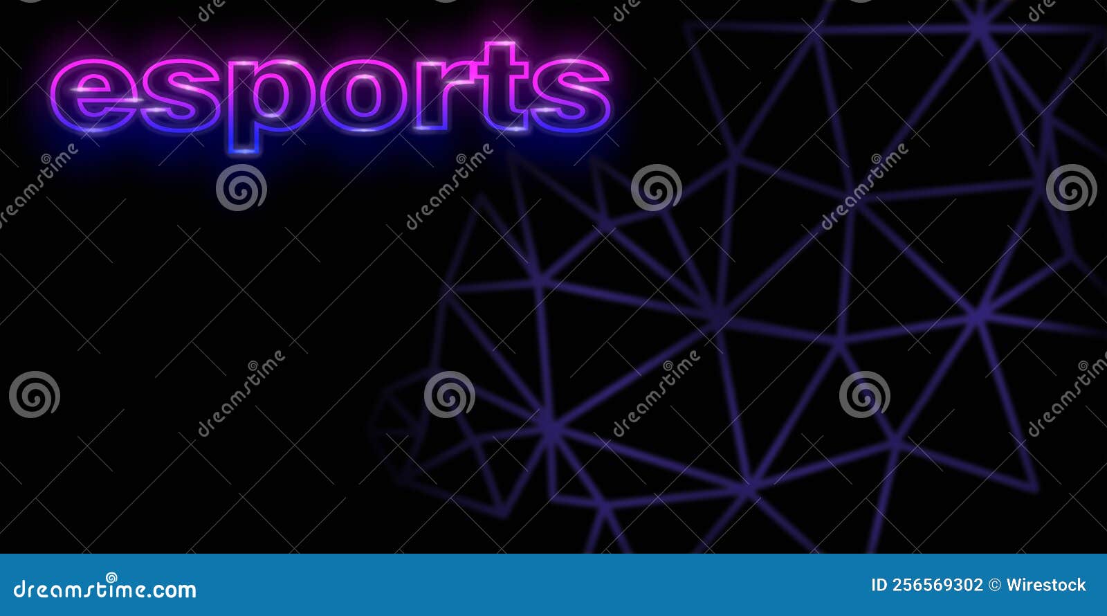 Illustrated Background with Polygon Nets on the Subject of Computer ...