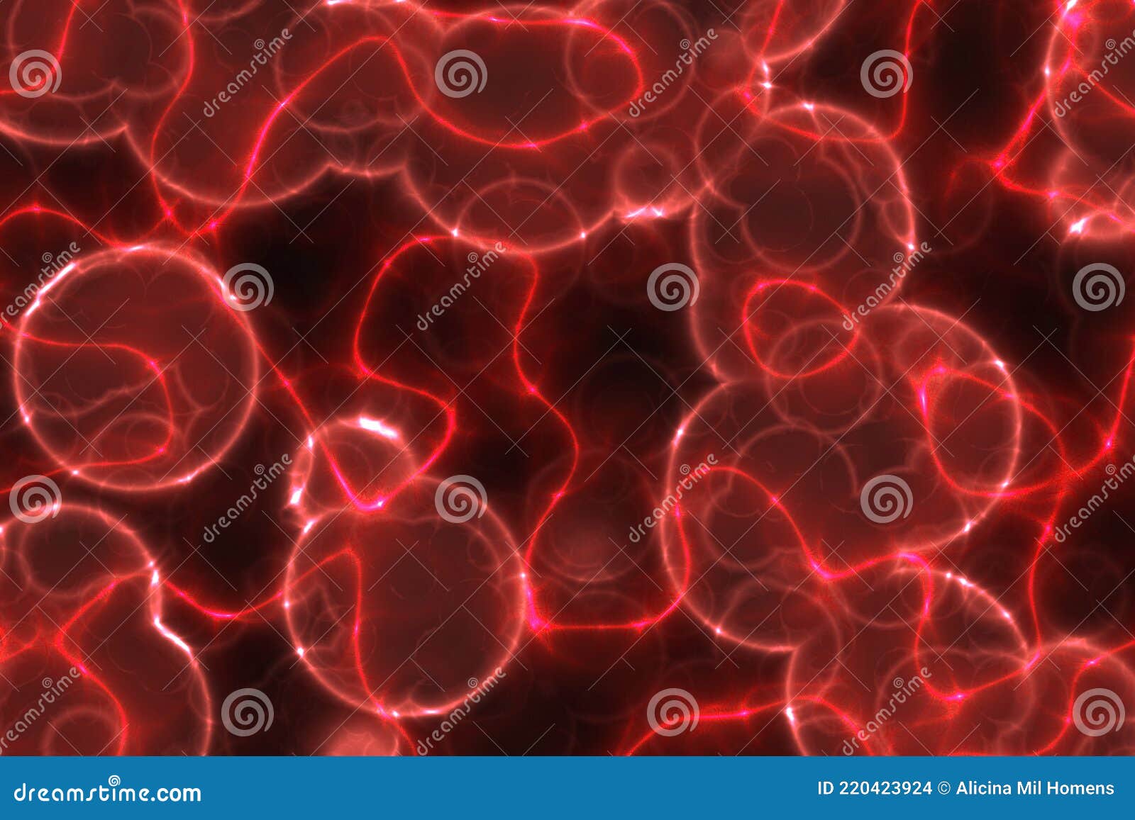 Illustrated Background with Simulation of Human Cells Seen Under a ...
