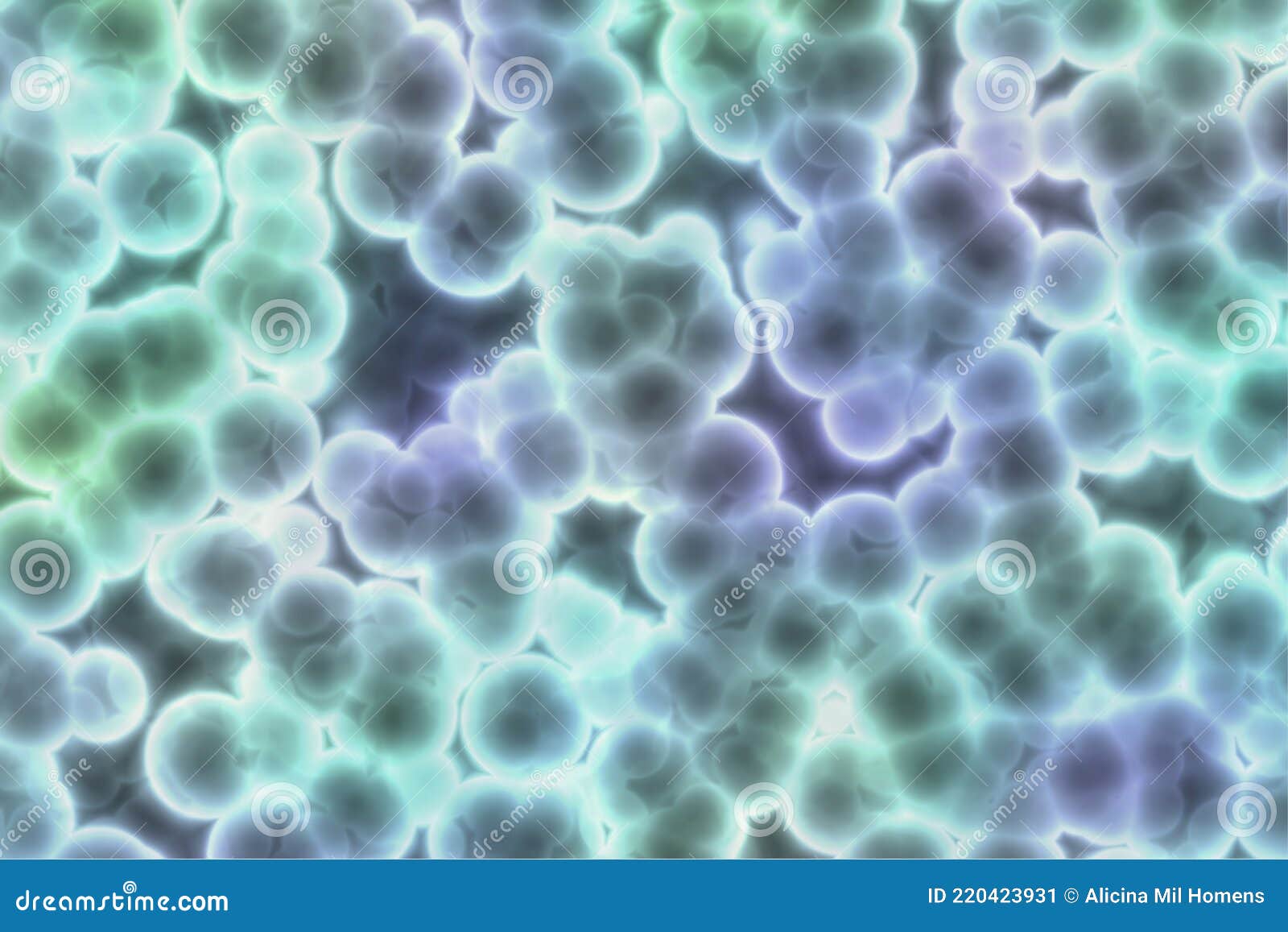 Illustrated Background with Simulation of Human Cells Seen Under a ...