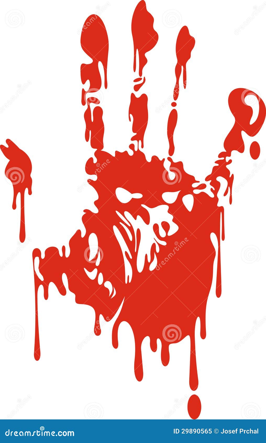 Bloody hand stock vector. Illustration of color, vector - 29890565