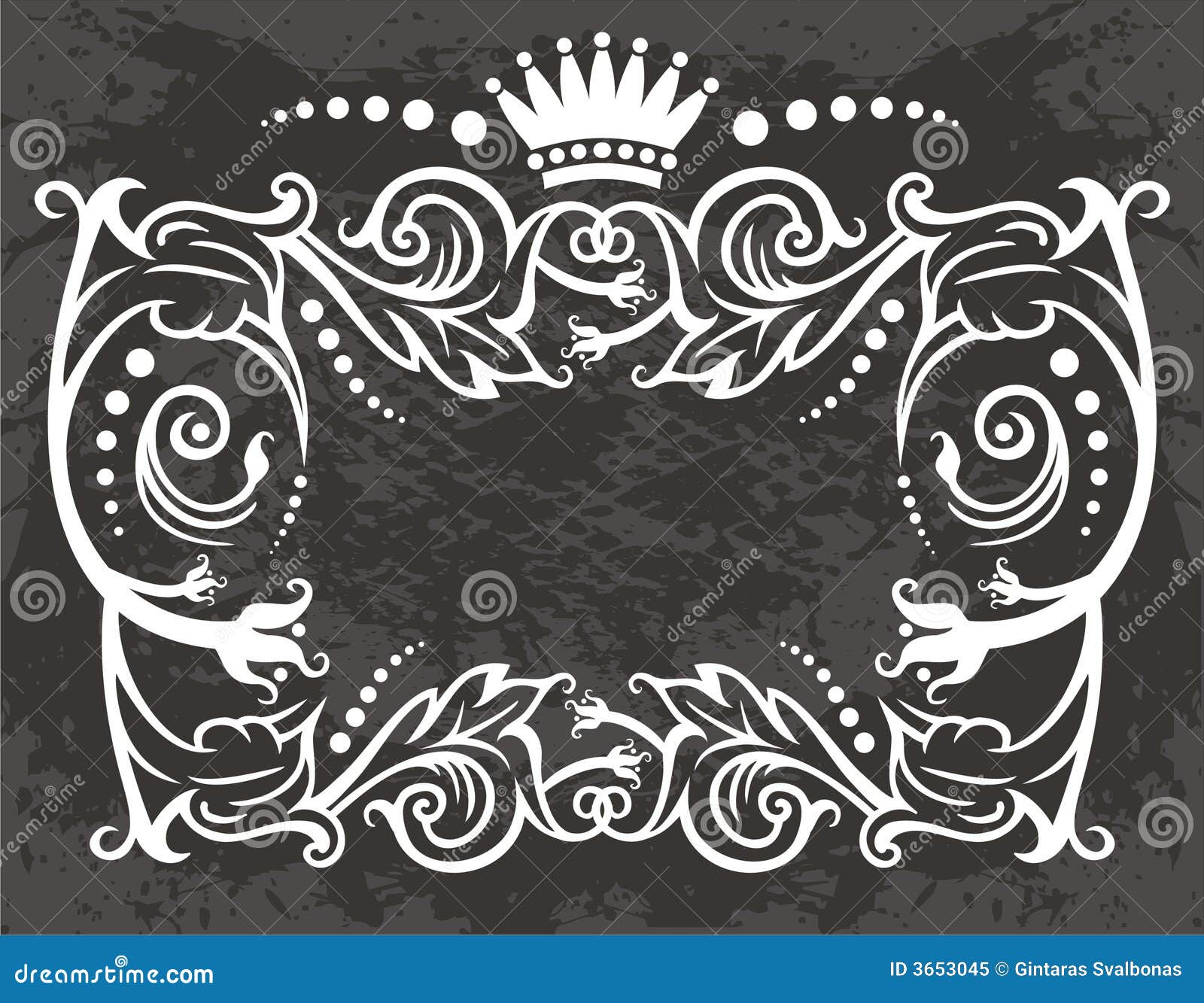 Illustrated Border with Crown Stock Vector - Illustration of design ...