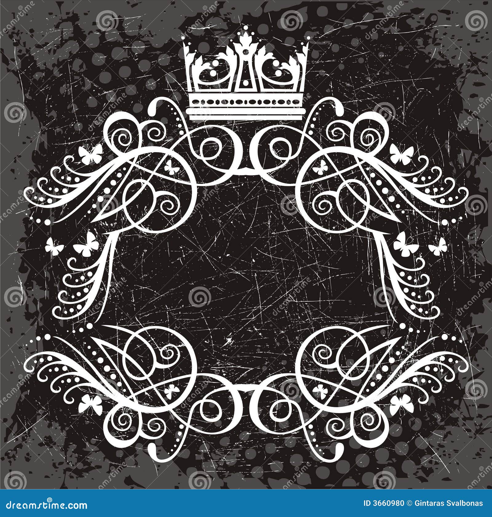 Illustrated Border with Crown Stock Vector - Illustration of design ...
