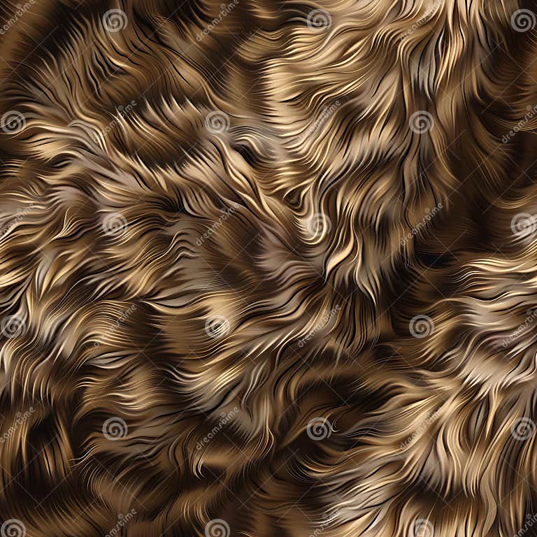 Illustrated Brown Fur Seamless Tile Background Stock Illustration ...