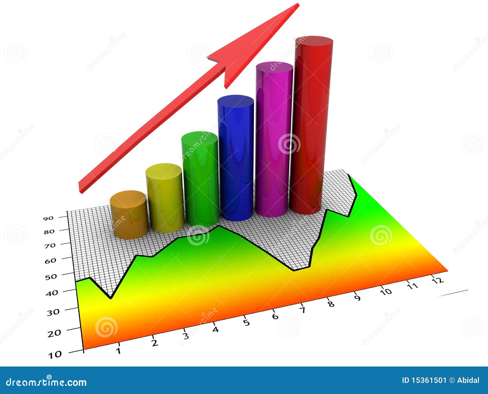 Illustrated chart or graph stock illustration. Illustration of chart ...