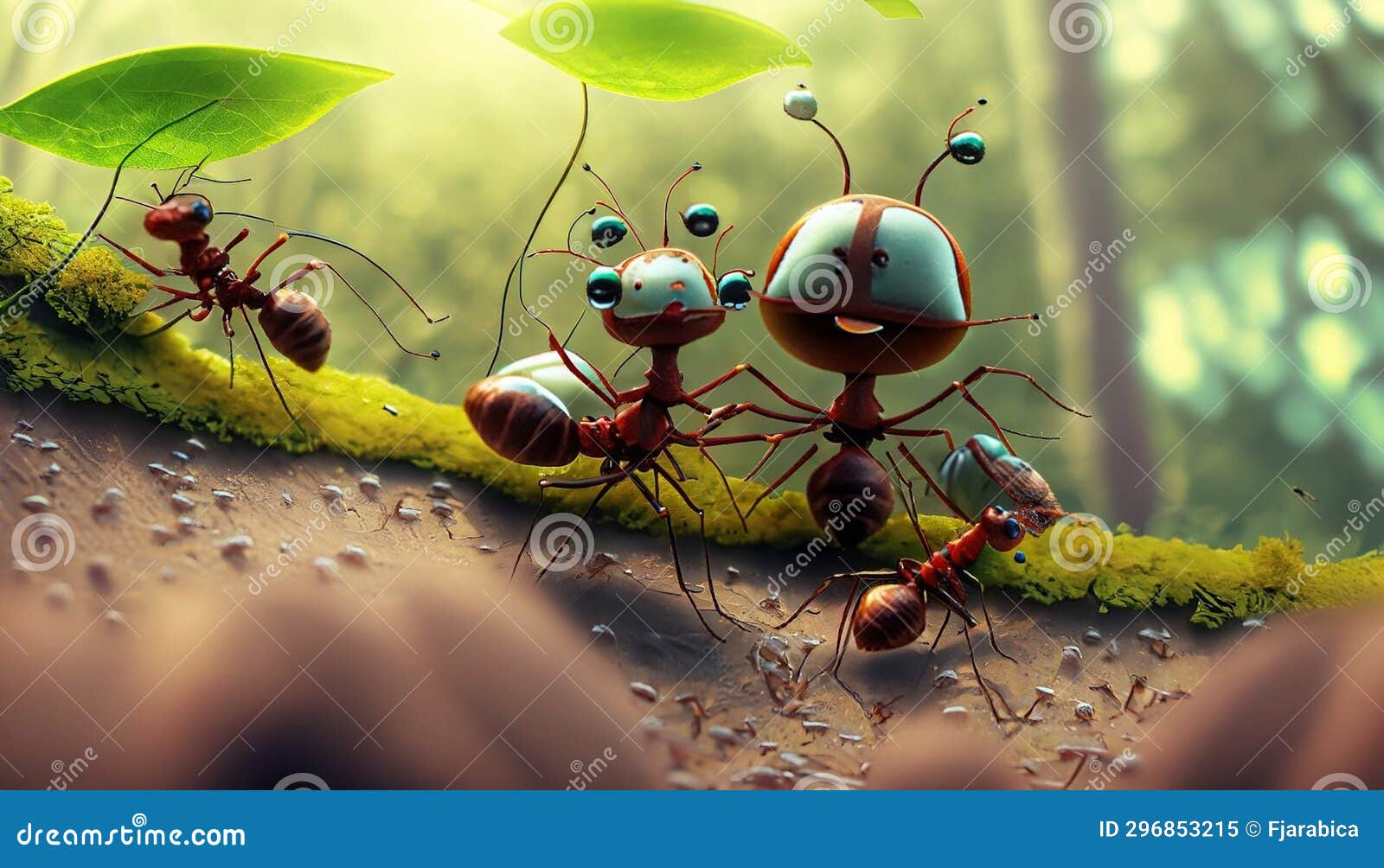 Illustrated Cheerful Ant Suitable Stock Illustration - Illustration of ...