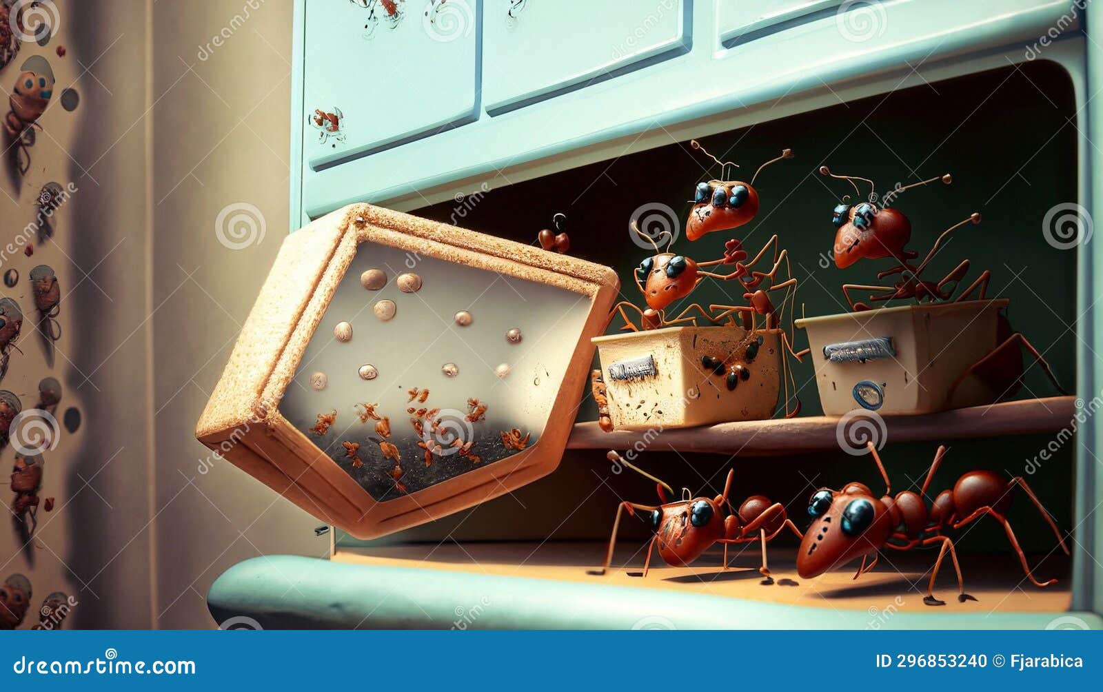 Illustrated Cheerful Ant Suitable Stock Illustration - Illustration of ...