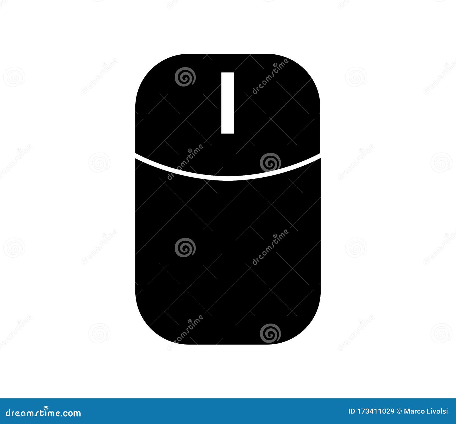 Illustrated and Colored Mouse Icon in Vector on White Background Stock ...
