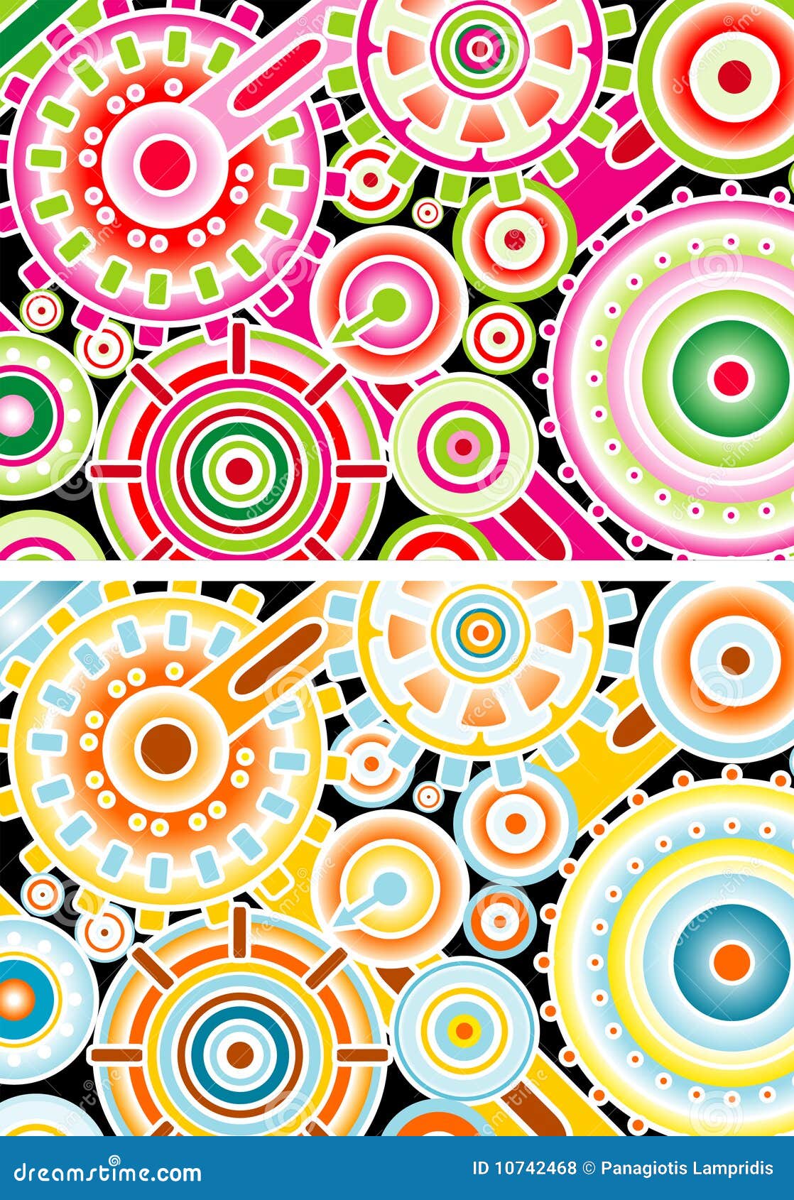 Colorful Cogs Forming Gear Cartoon Vector | CartoonDealer.com #8491221