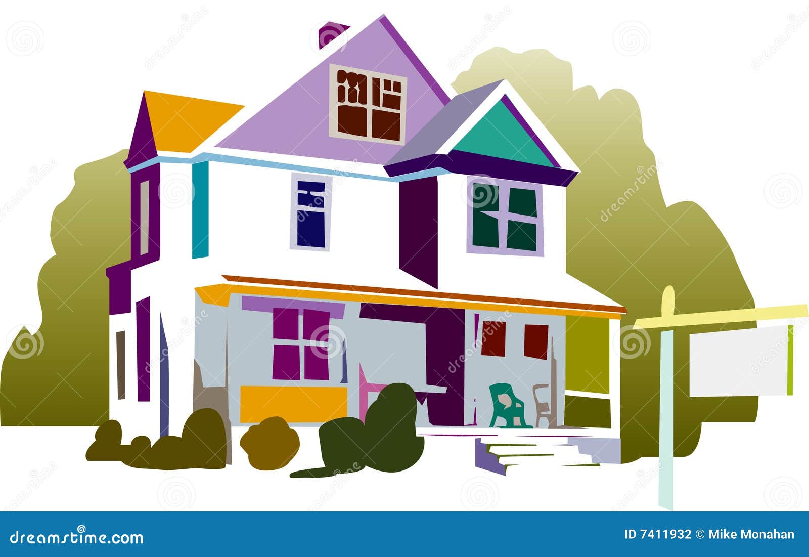 Colorful Home Background Vector Illustration | CartoonDealer.com #30342670