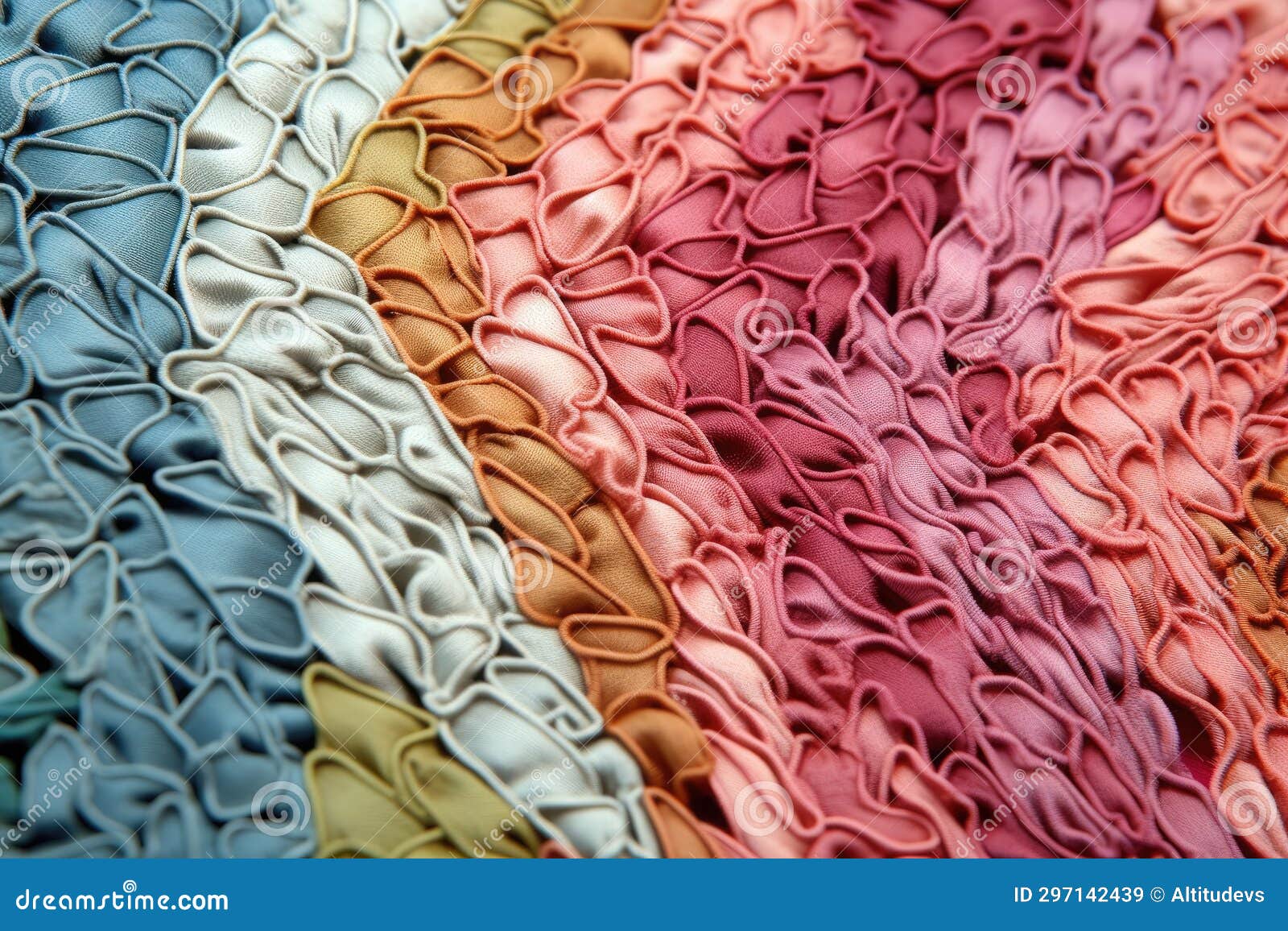 Illustrated Cross-section of Fabrics Under Microscope Stock Image ...