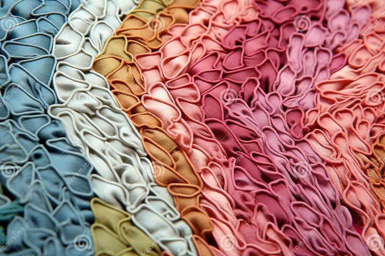 Illustrated Cross-section of Fabrics Under Microscope Stock Image ...