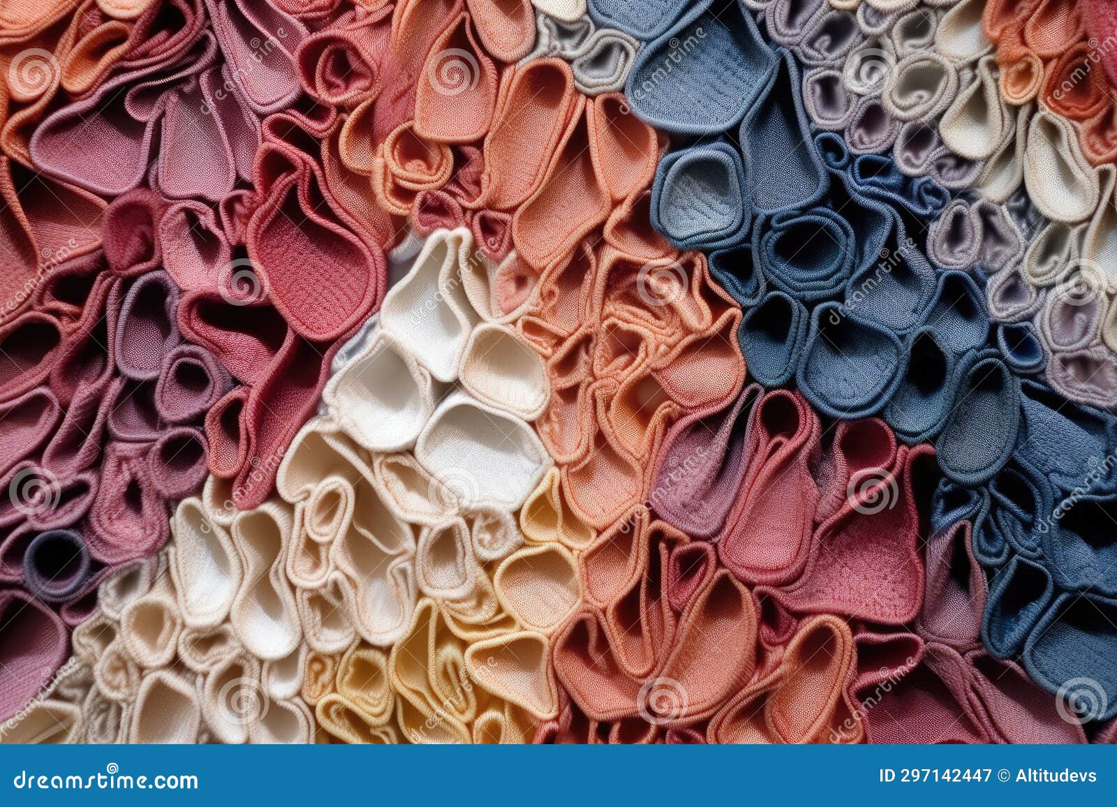 Illustrated Cross-section of Fabrics Under Microscope Stock Image ...