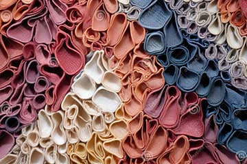 Illustrated Cross-section of Fabrics Under Microscope Stock Image ...