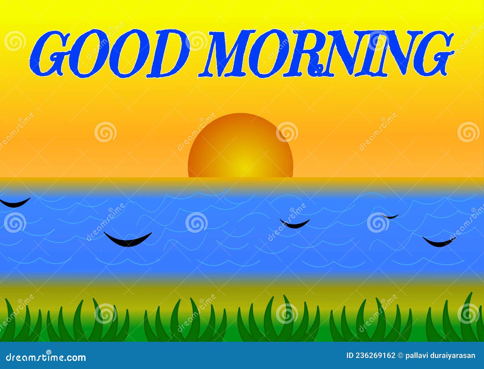 Illustrated Design about Good Morning Stock Illustration - Illustration ...