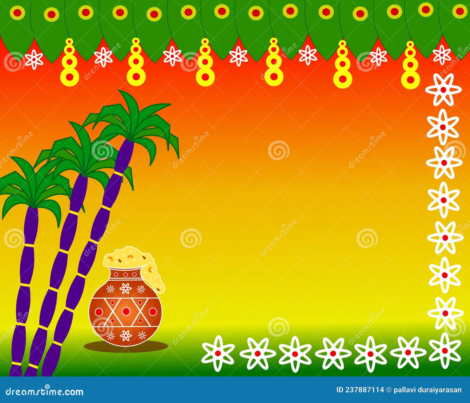 Illustrated Design about Happy Pongal Stock Illustration - Illustration ...