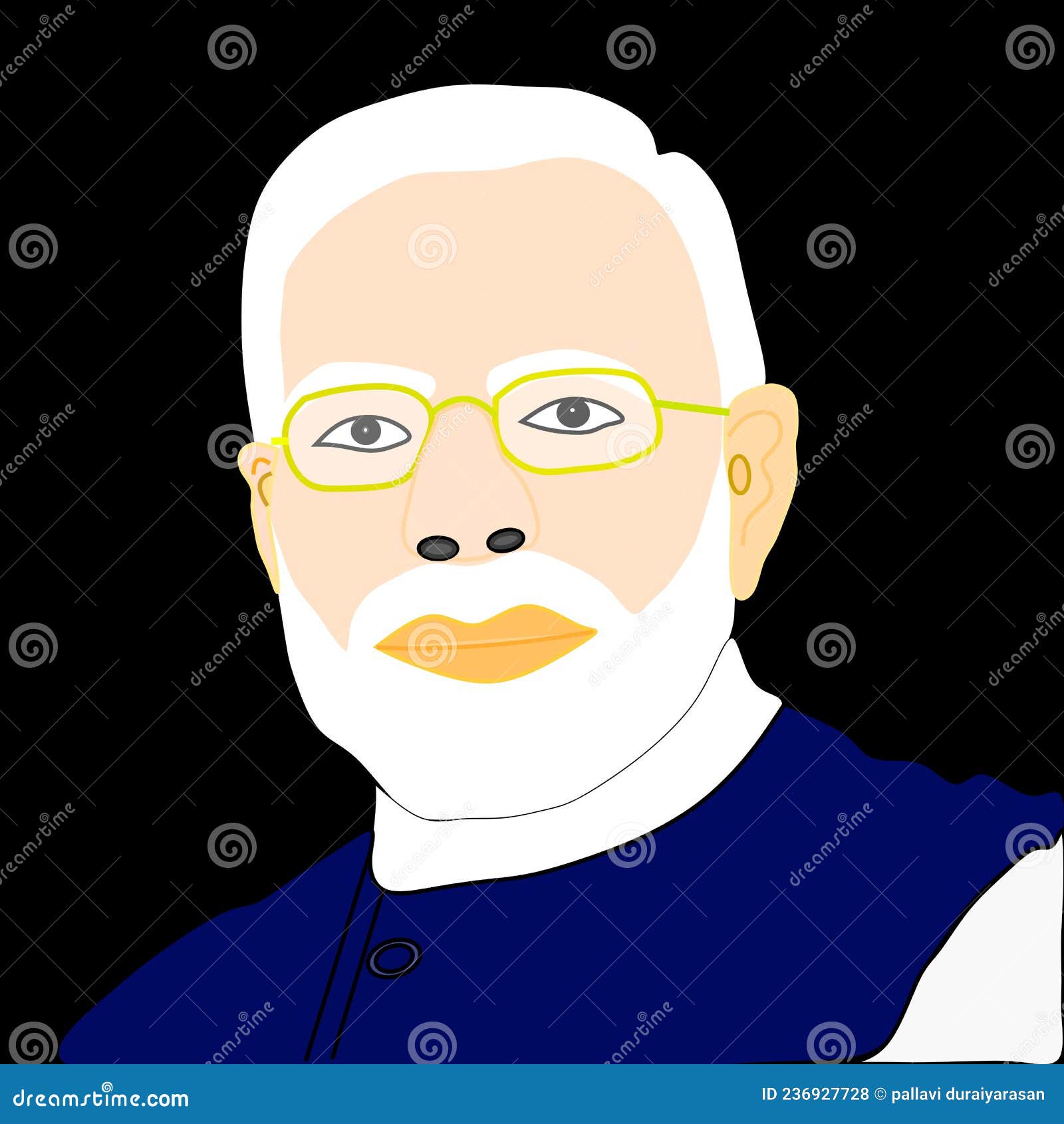 Illustrated Design about India Prime Minister Narandra Modi Editorial ...