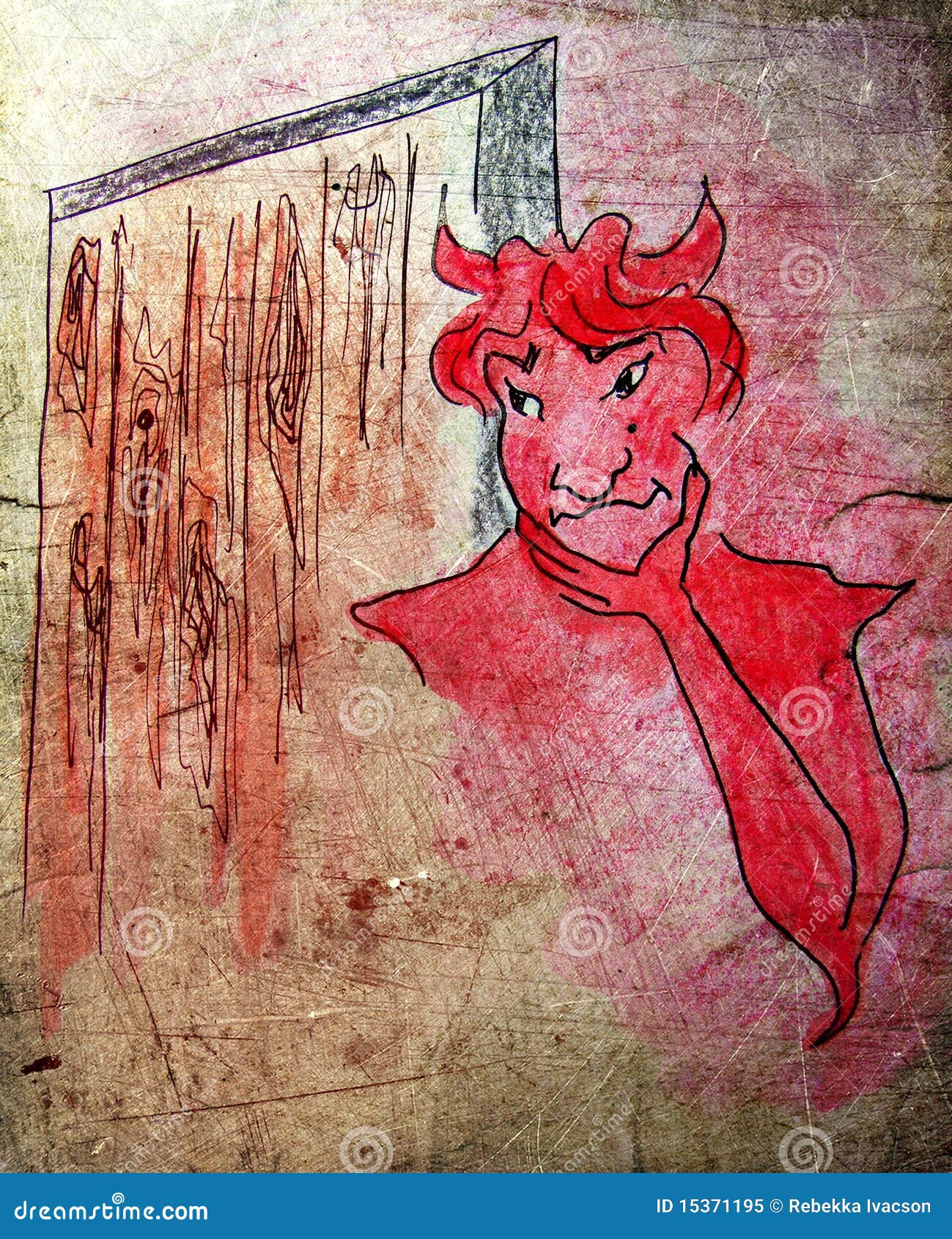 Illustrated devil stock illustration. Illustration of decorative - 15371195