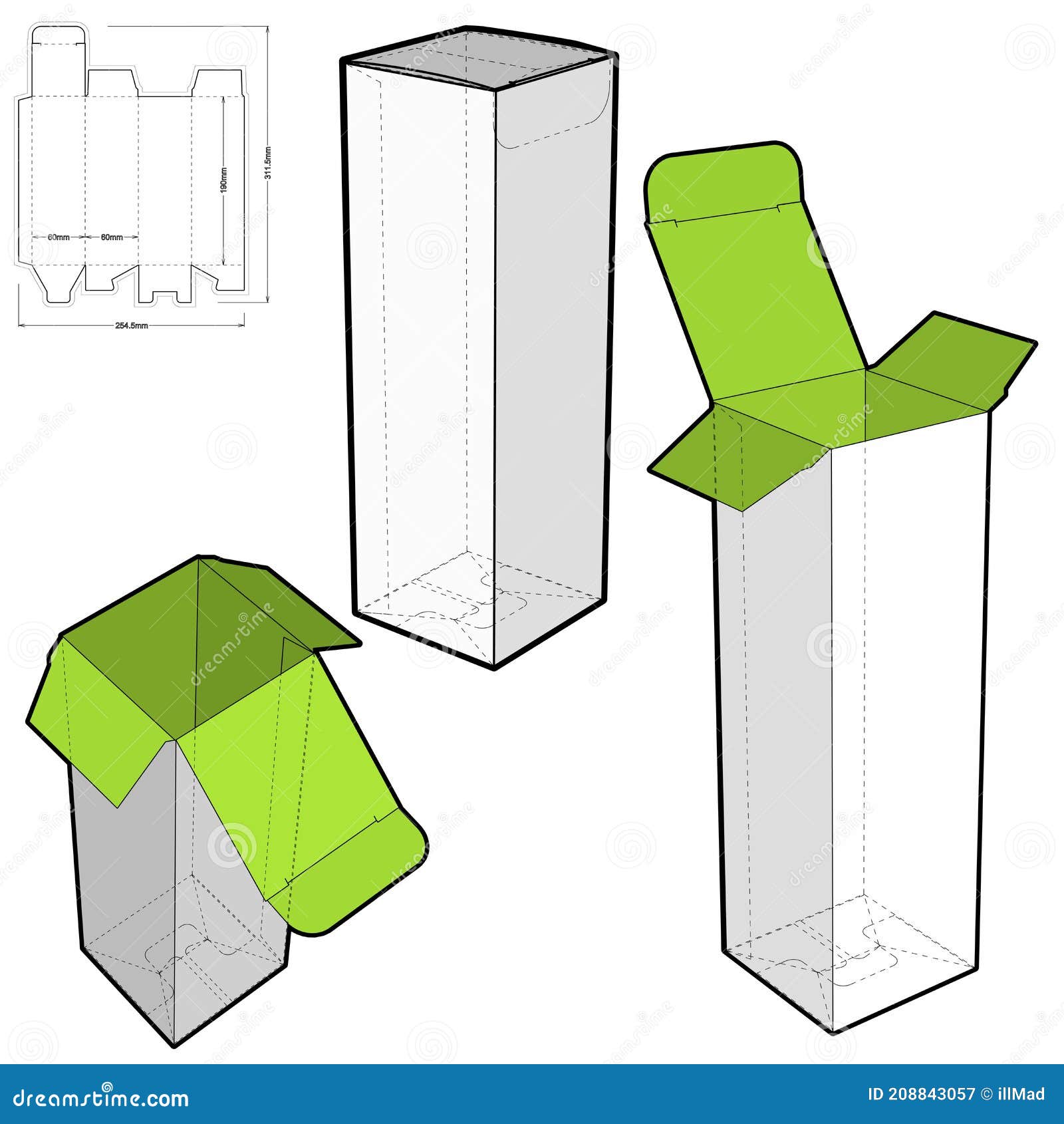 Diagram of Vertical Packaging Stock Vector - Illustration of business ...