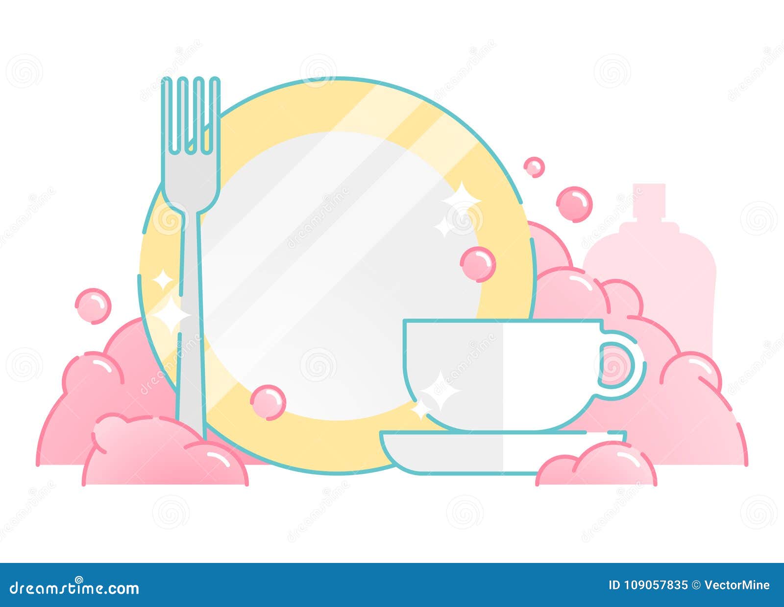 Dish Washing Icon. Creative Two Colors Design From Cleaning Icons ...