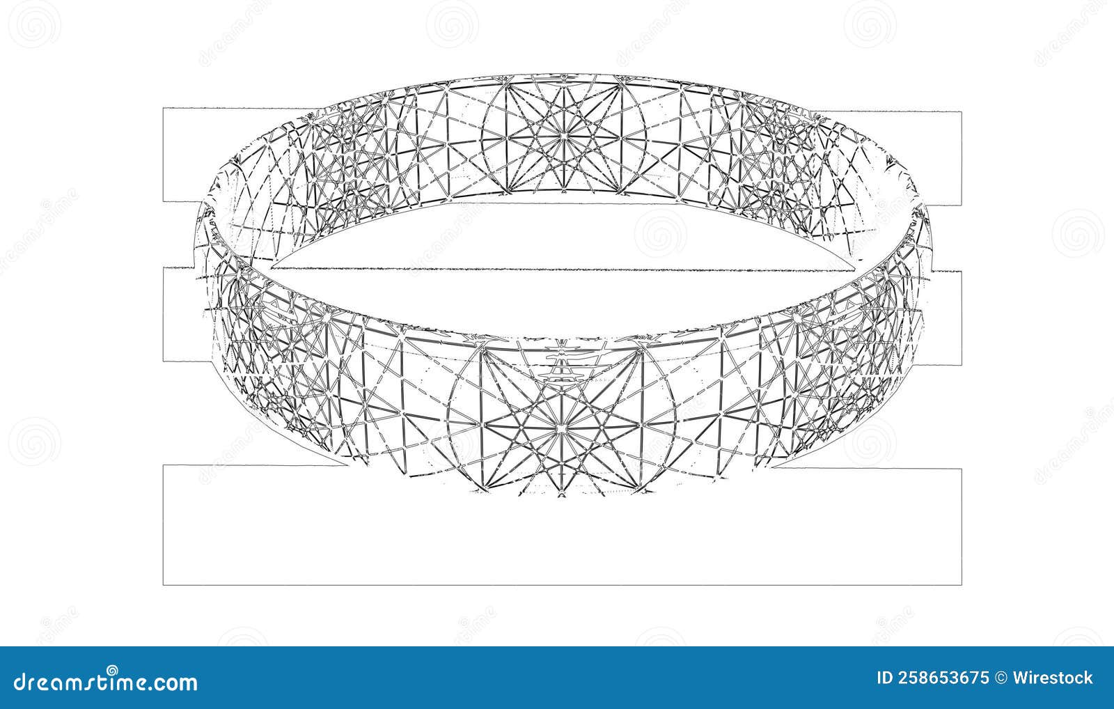 Illustrated Drawing of Geometric Mandala Abstract Designs Creating a ...