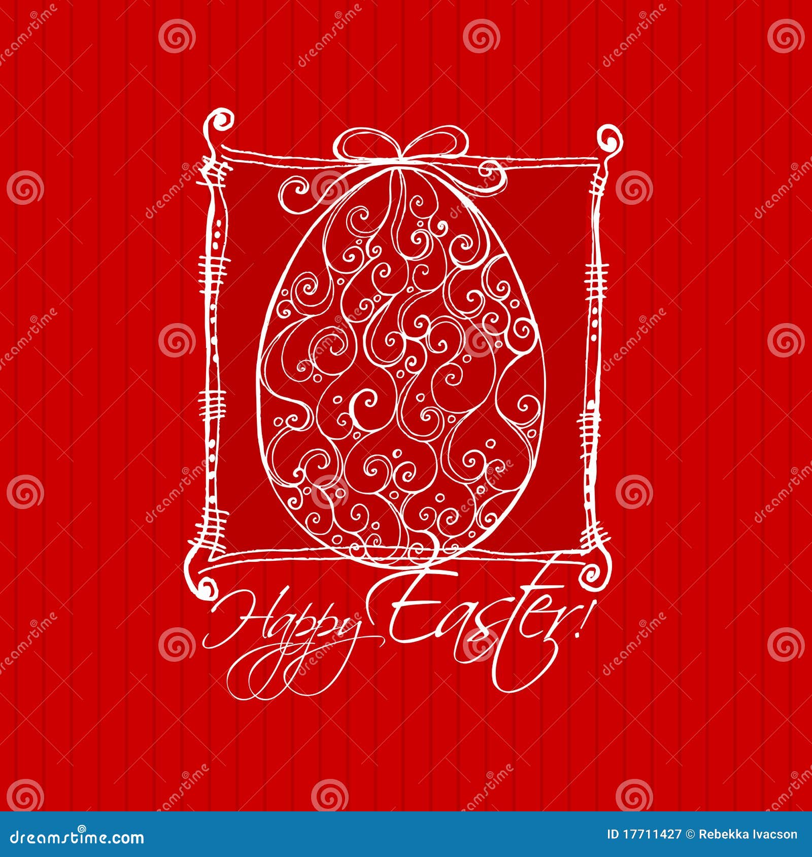 Illustrated Easter Card Design Stock Vector - Illustration of gift ...