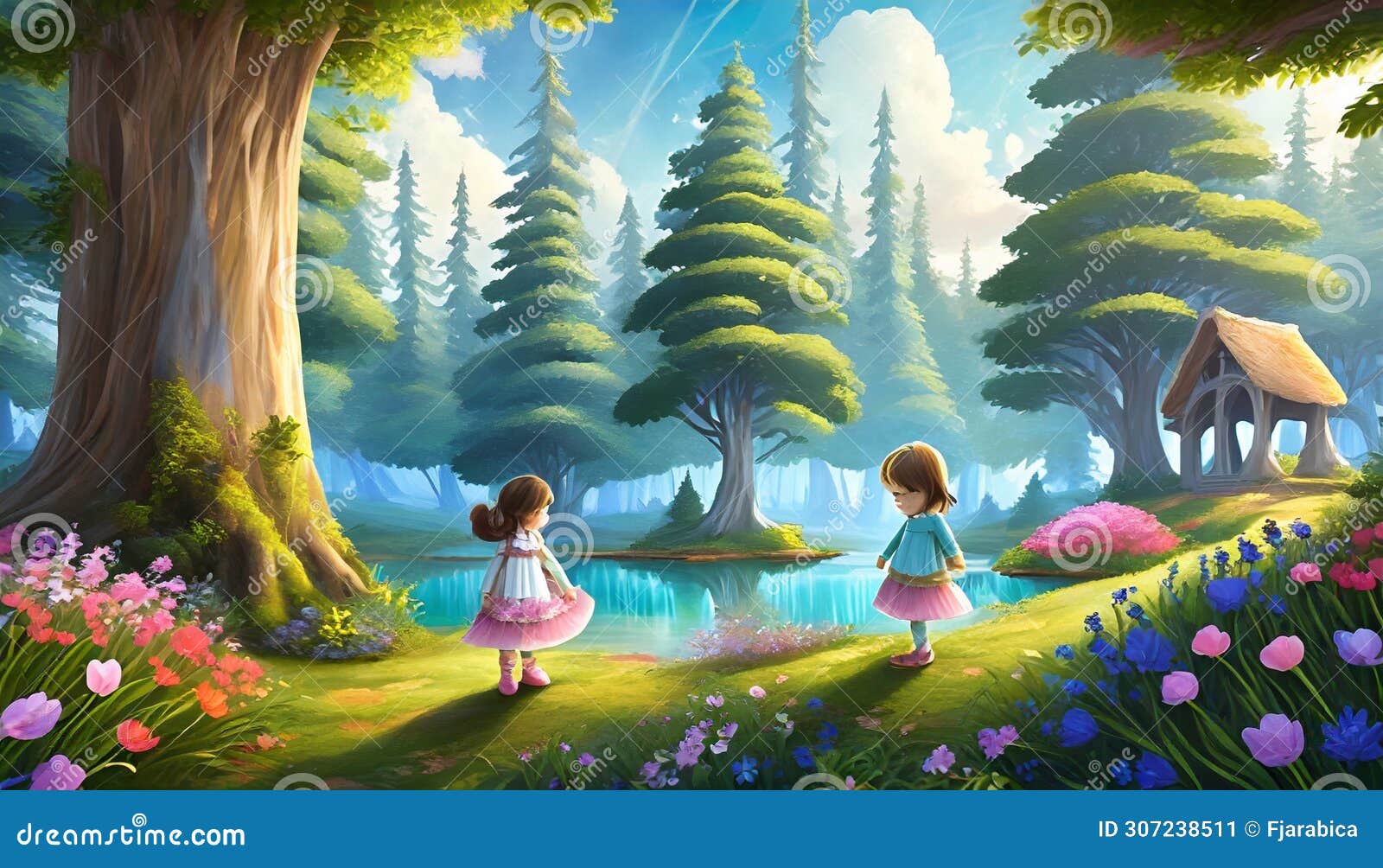 Illustrated Fairy Tale Background Stock Image - Image of tale, darkness ...