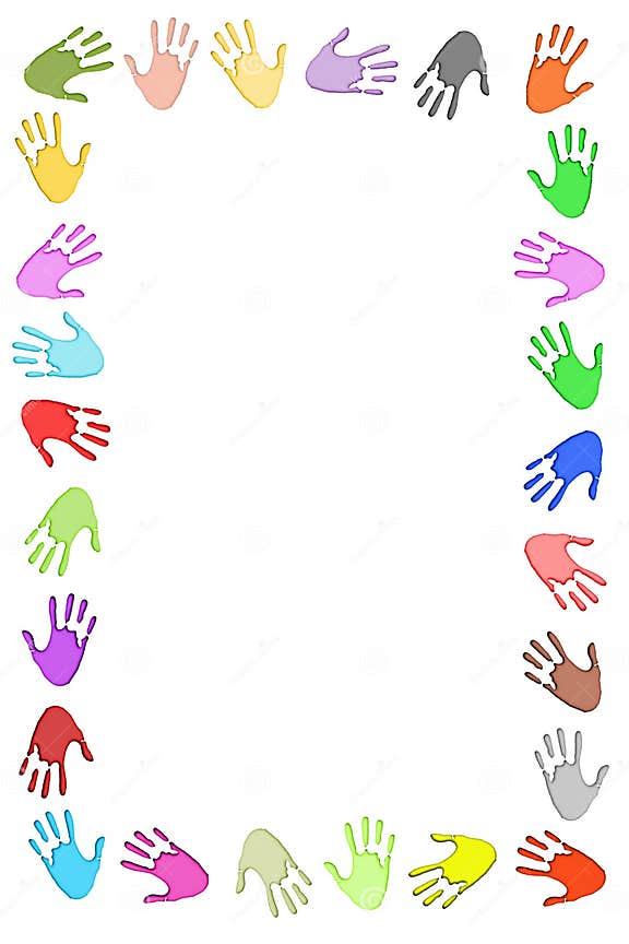 Handprint Frame stock illustration. Illustration of framework - 29772515