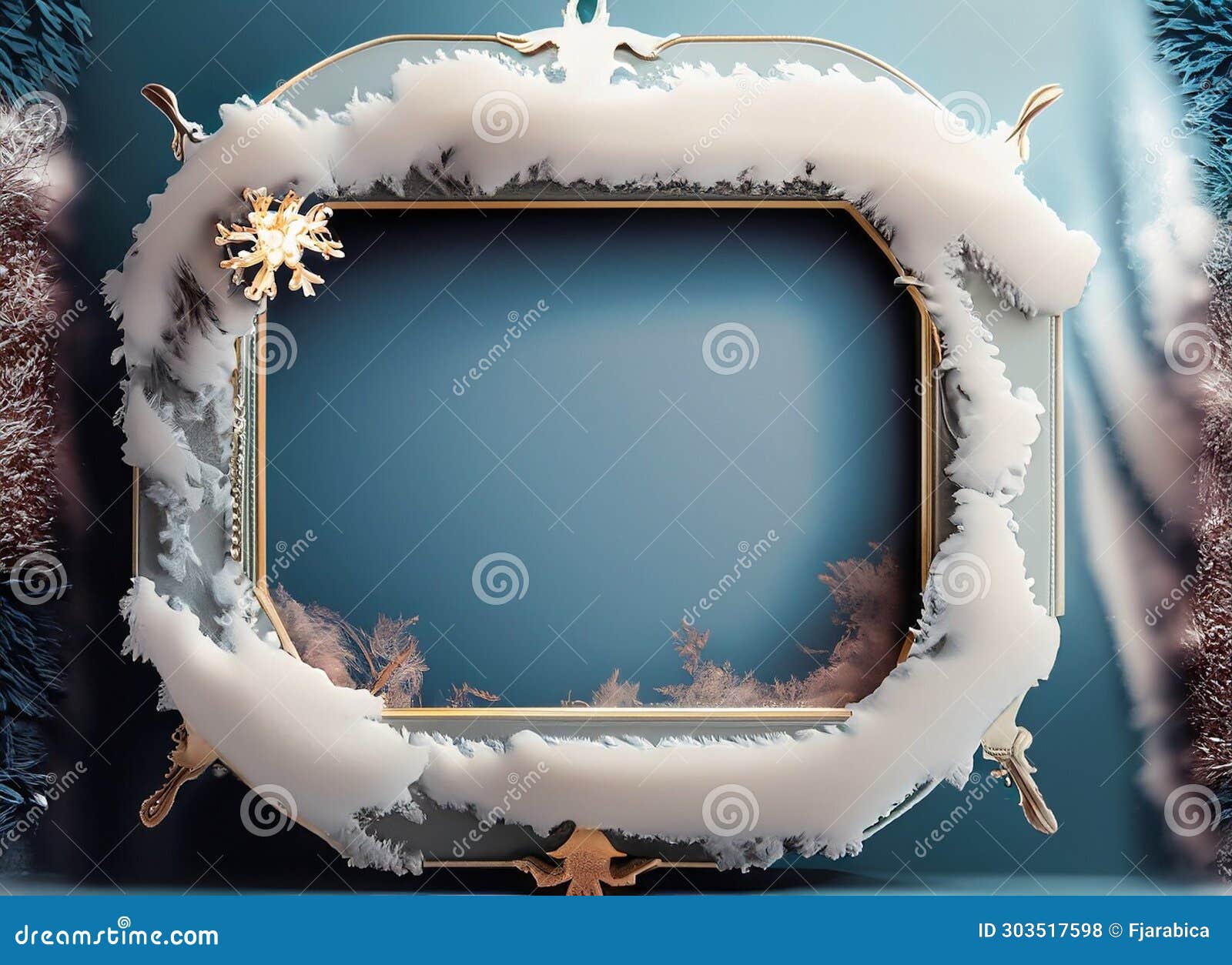 Illustrated Frame with a Winter Motif Stock Illustration - Illustration ...