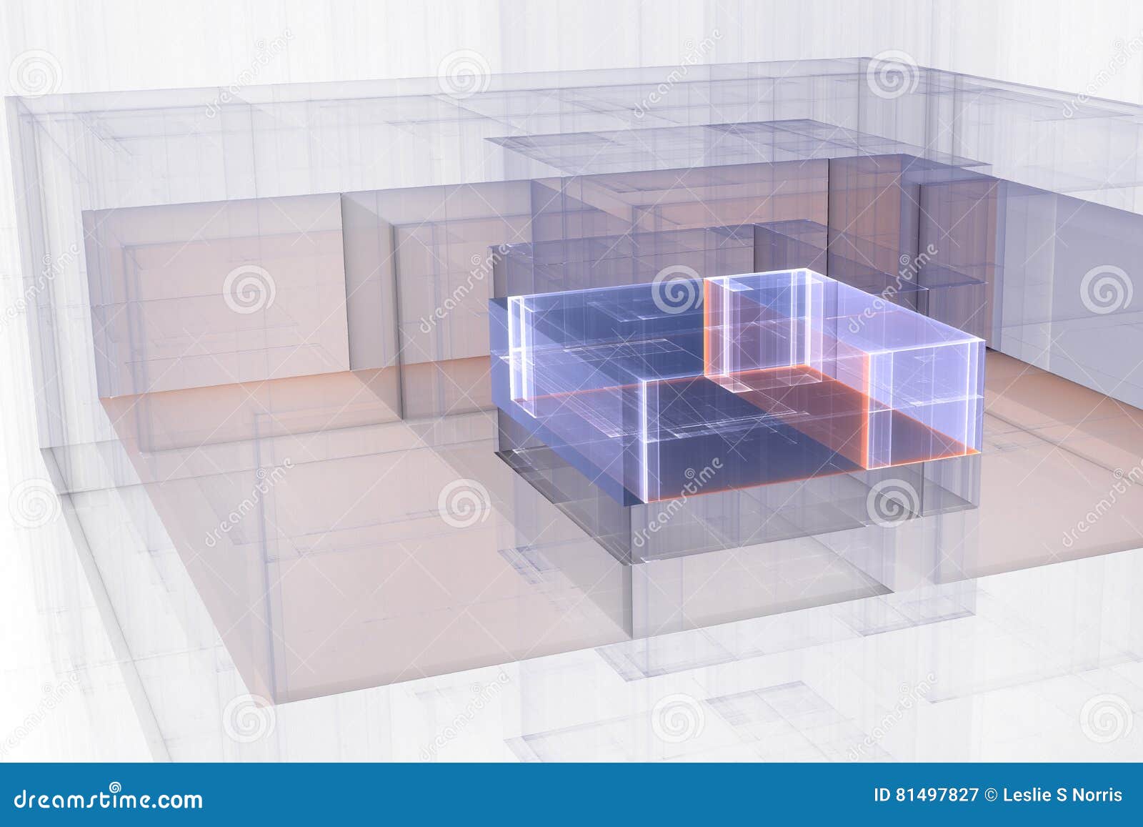 Illustrated Generic Architectural Blueprint Floorplan B Stock ...