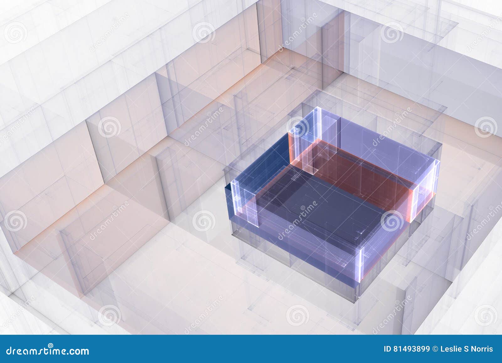 Illustrated Generic Architectural Blueprint Floorplan a Stock ...