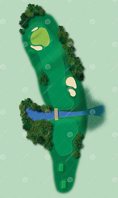 Illustrated golf lane stock illustration. Illustration of planned ...