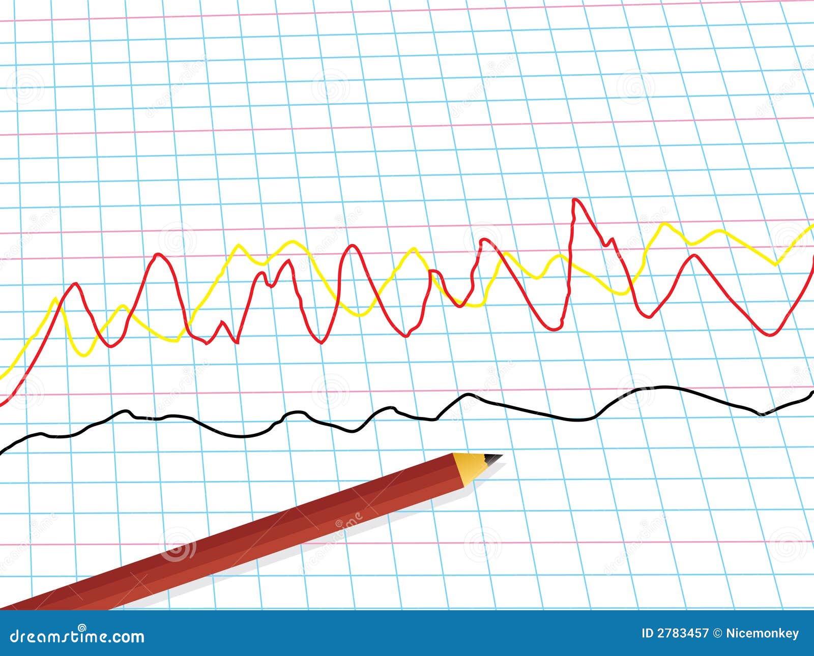 Illustrated graph stock vector. Illustration of shares - 2783457