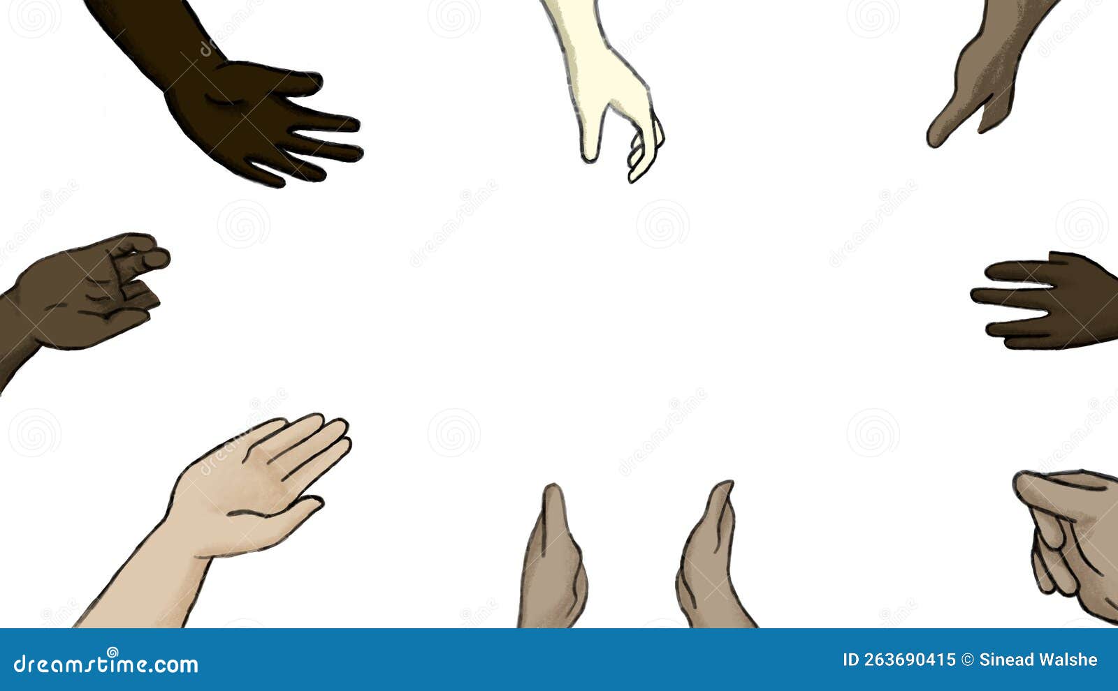 Illustrated Hands And Transparent Background Royalty-Free Stock Photo ...
