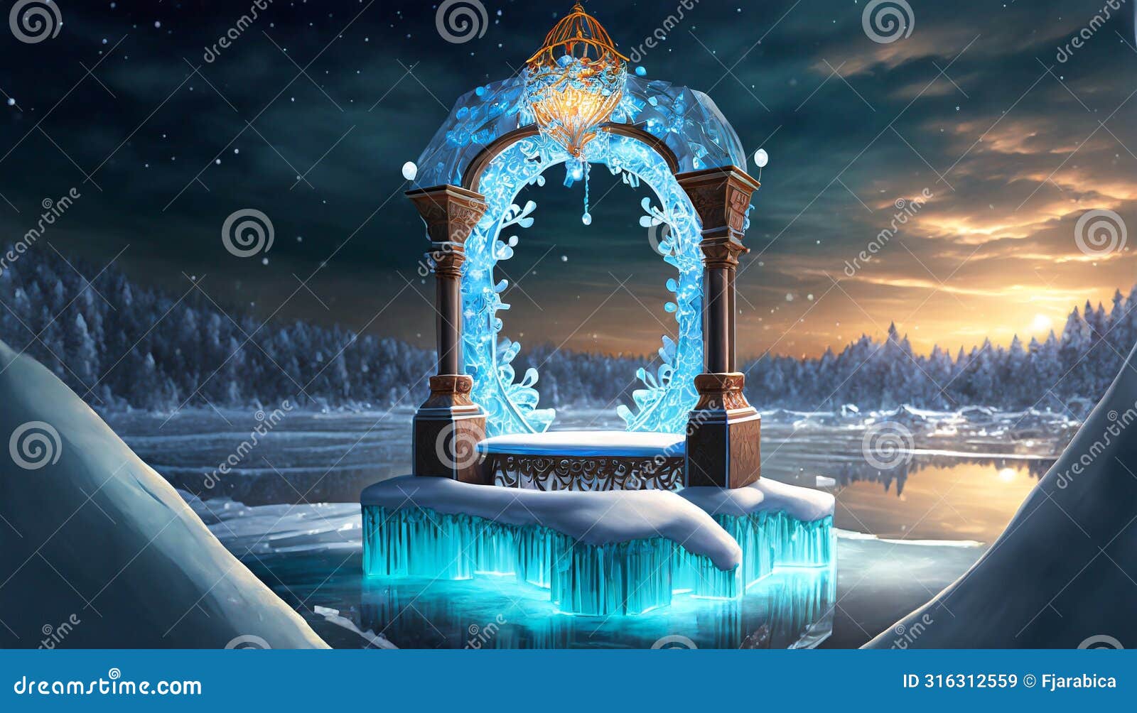 Illustrated ice gate stock illustration. Illustration of illustrated ...