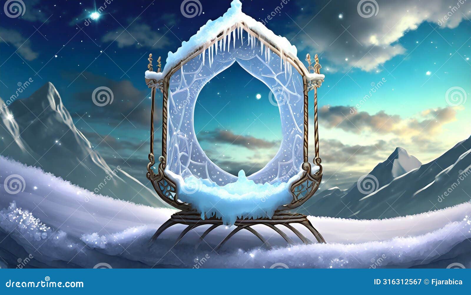 Illustrated ice gate stock illustration. Illustration of cartoon ...