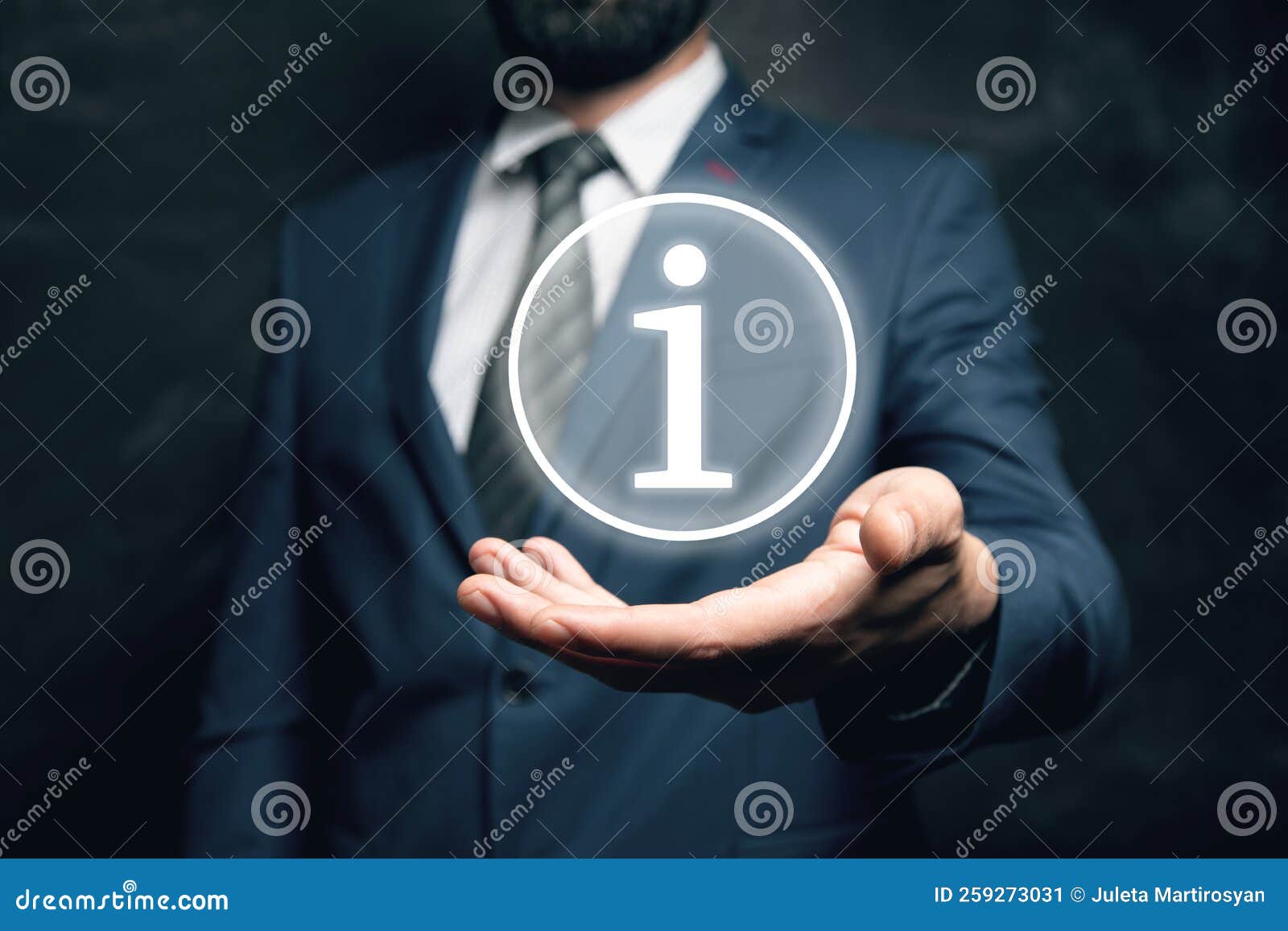 Illustrated Information Icon Stock Image - Image of mark, round: 259273031