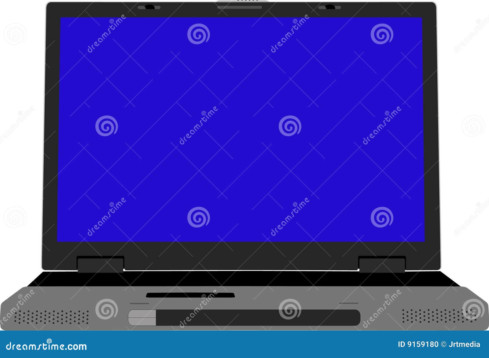 Illustrated Laptop stock vector. Illustration of isolated - 9159180