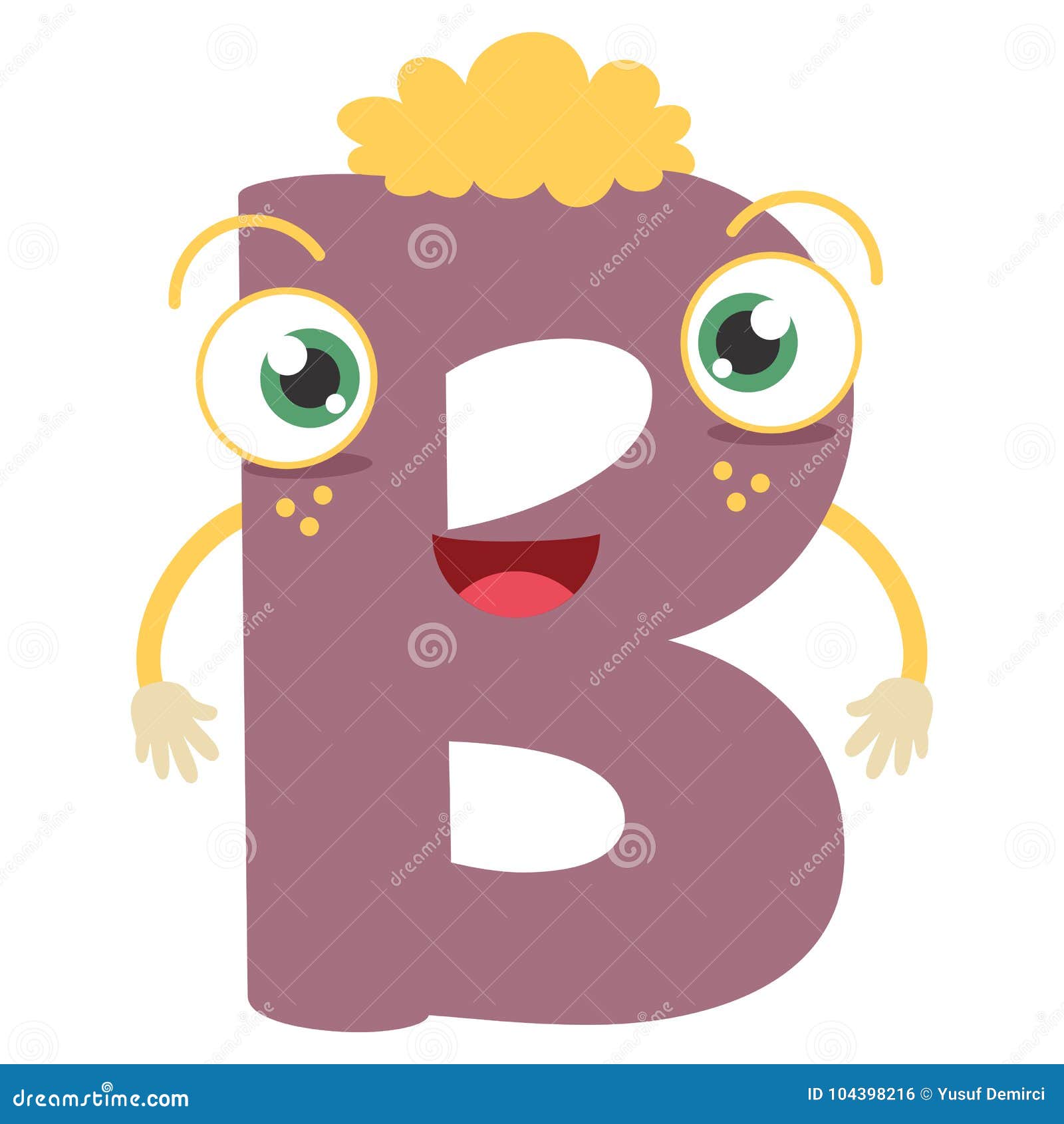 Illustrated Letter B stock vector. Illustration of character - 104398216
