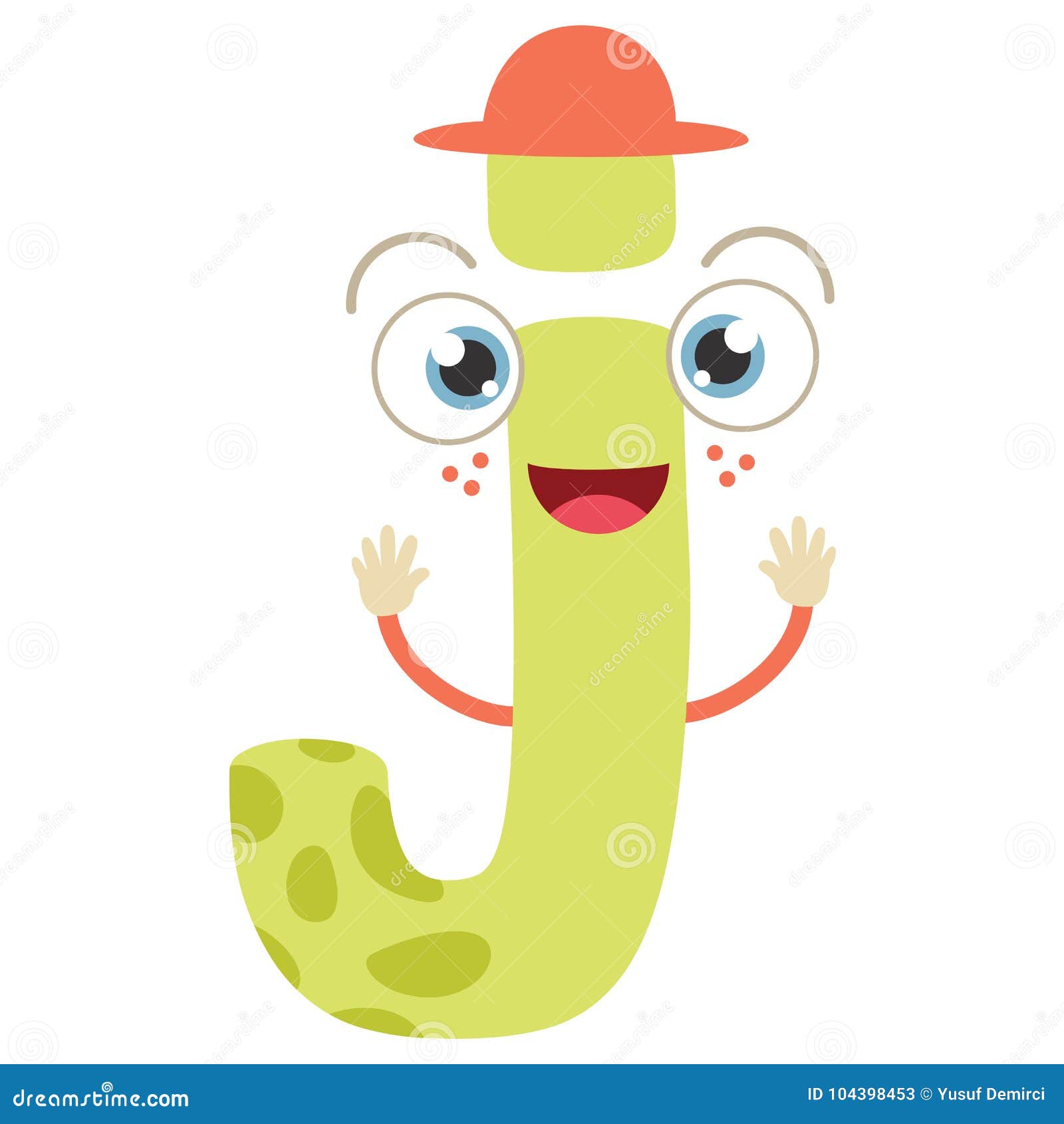 Illustrated Letter J stock vector. Illustration of dots - 104398453