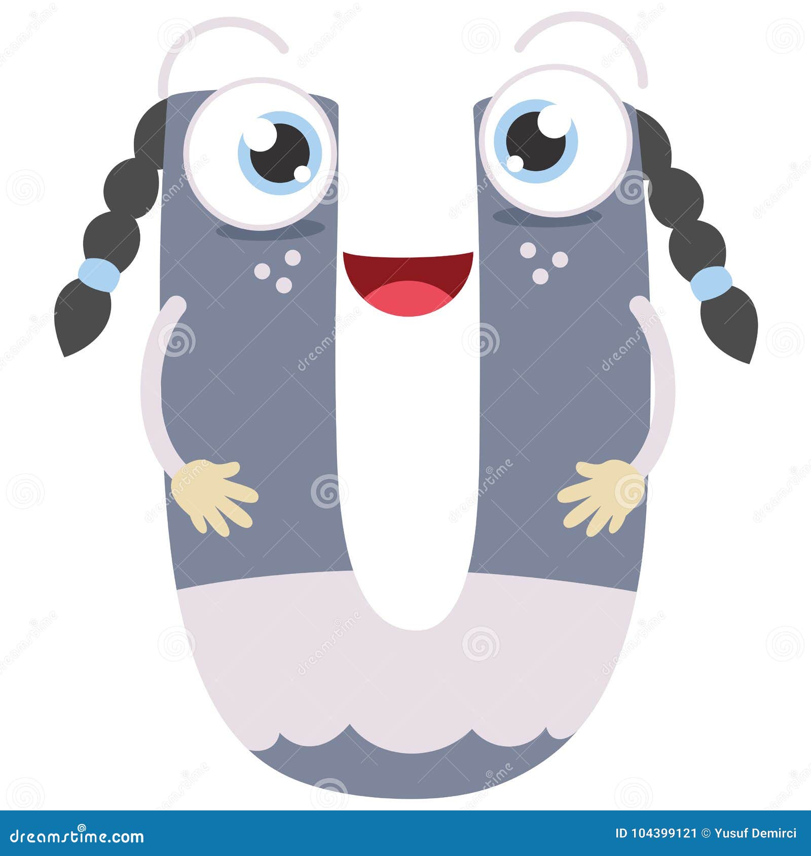 Illustrated Letter U stock vector. Illustration of bold - 104399121