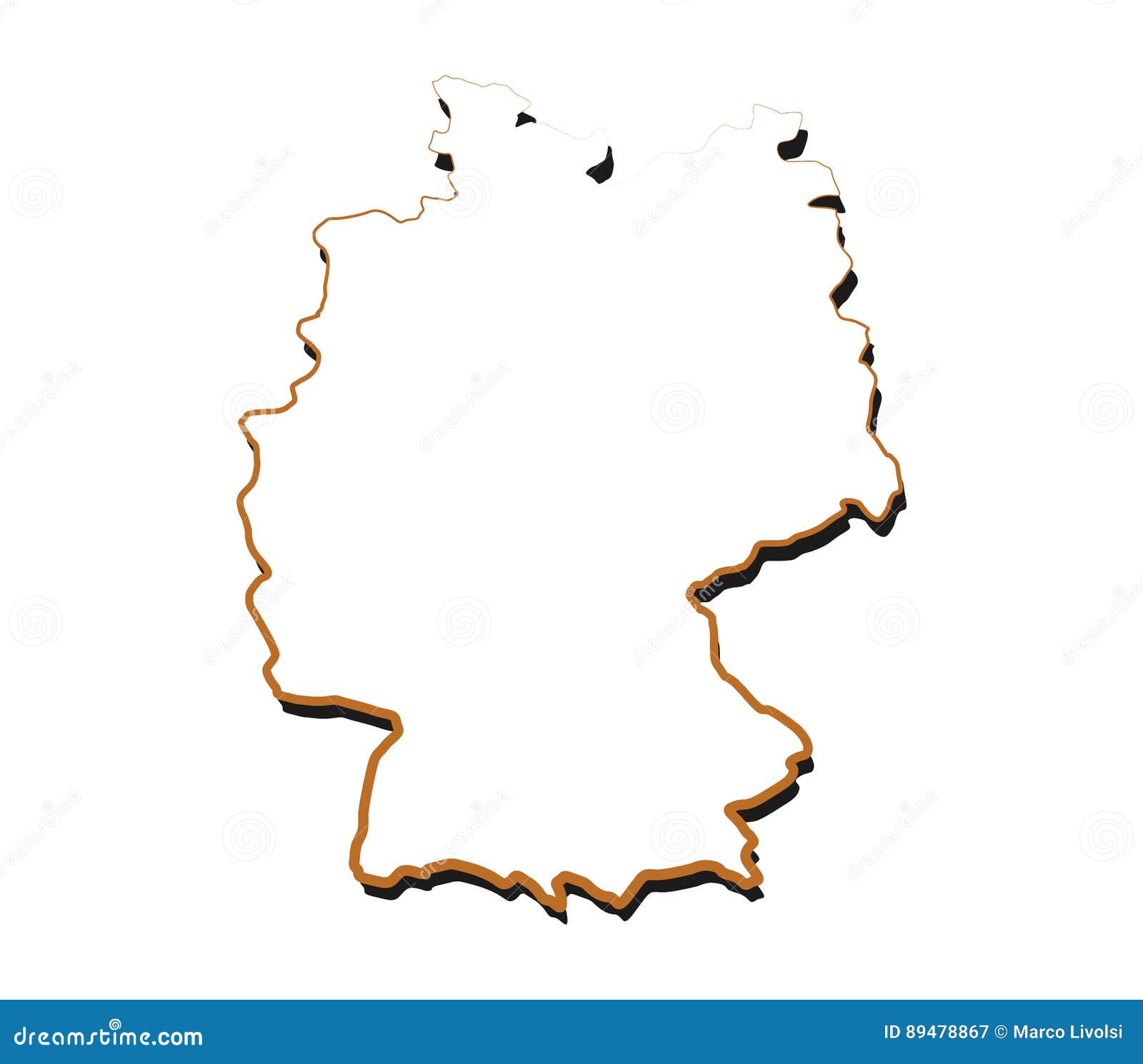 Illustrated map of germany stock illustration. Illustration of germany ...