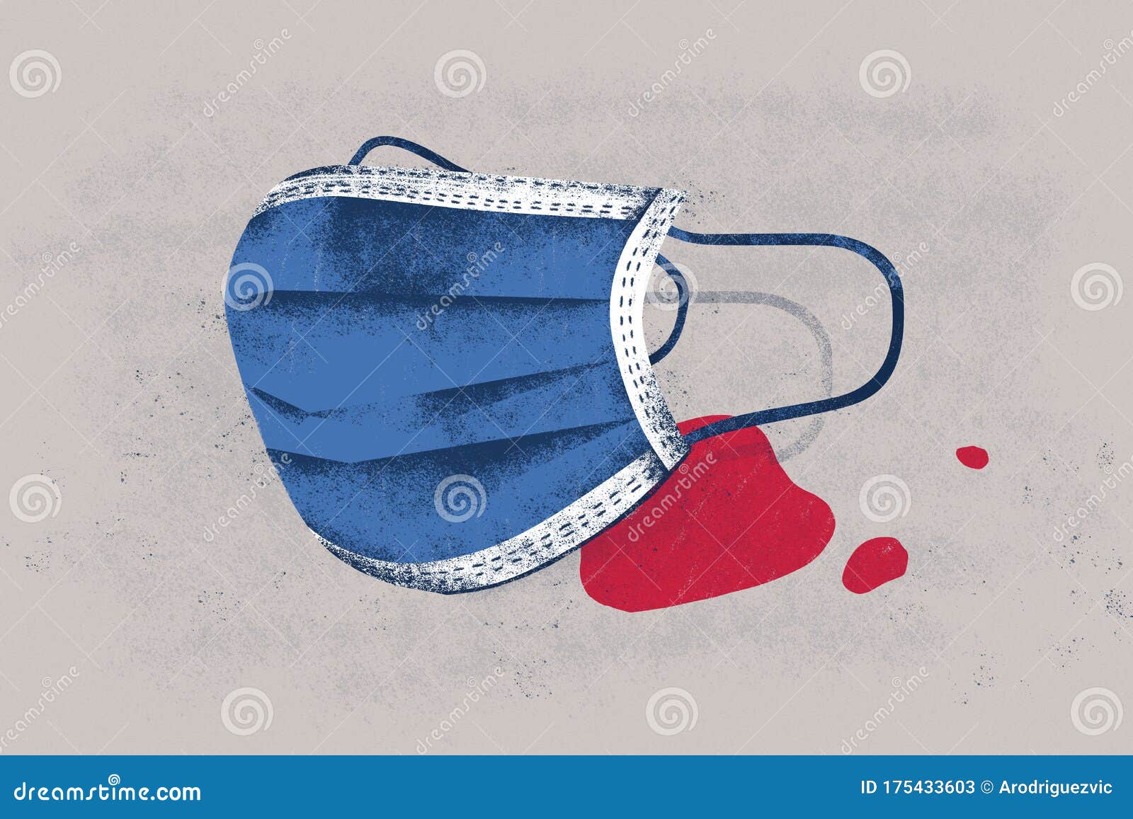 Illustrated mask and blood stock image. Image of drop - 175433603