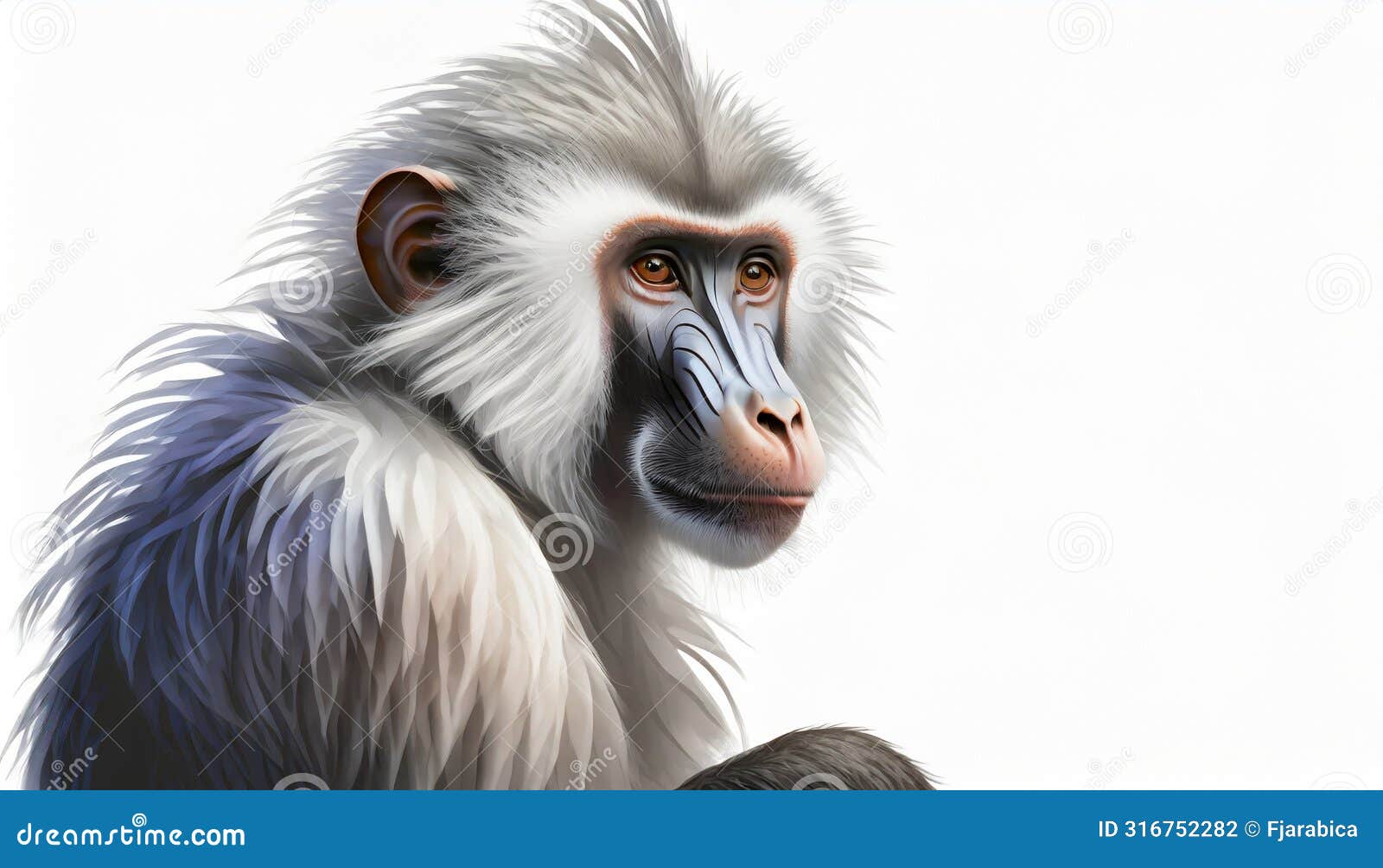 Illustrated Monkey on a White Background Stock Illustration ...