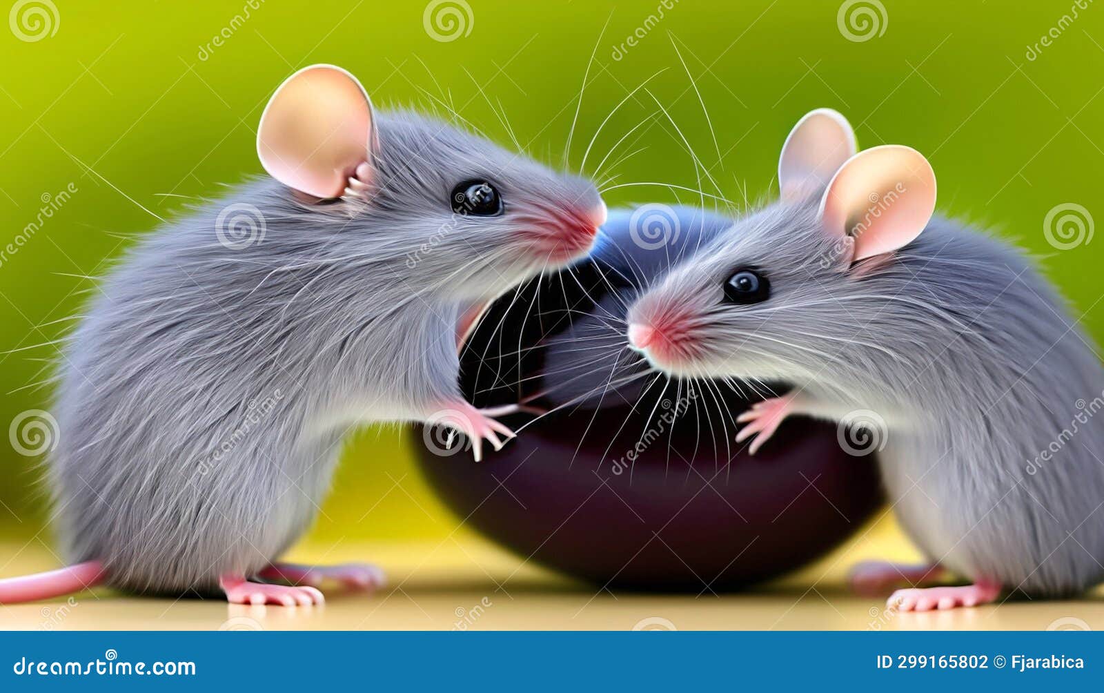 Illustrated Mouse with Olive Stock Illustration - Illustration of ...