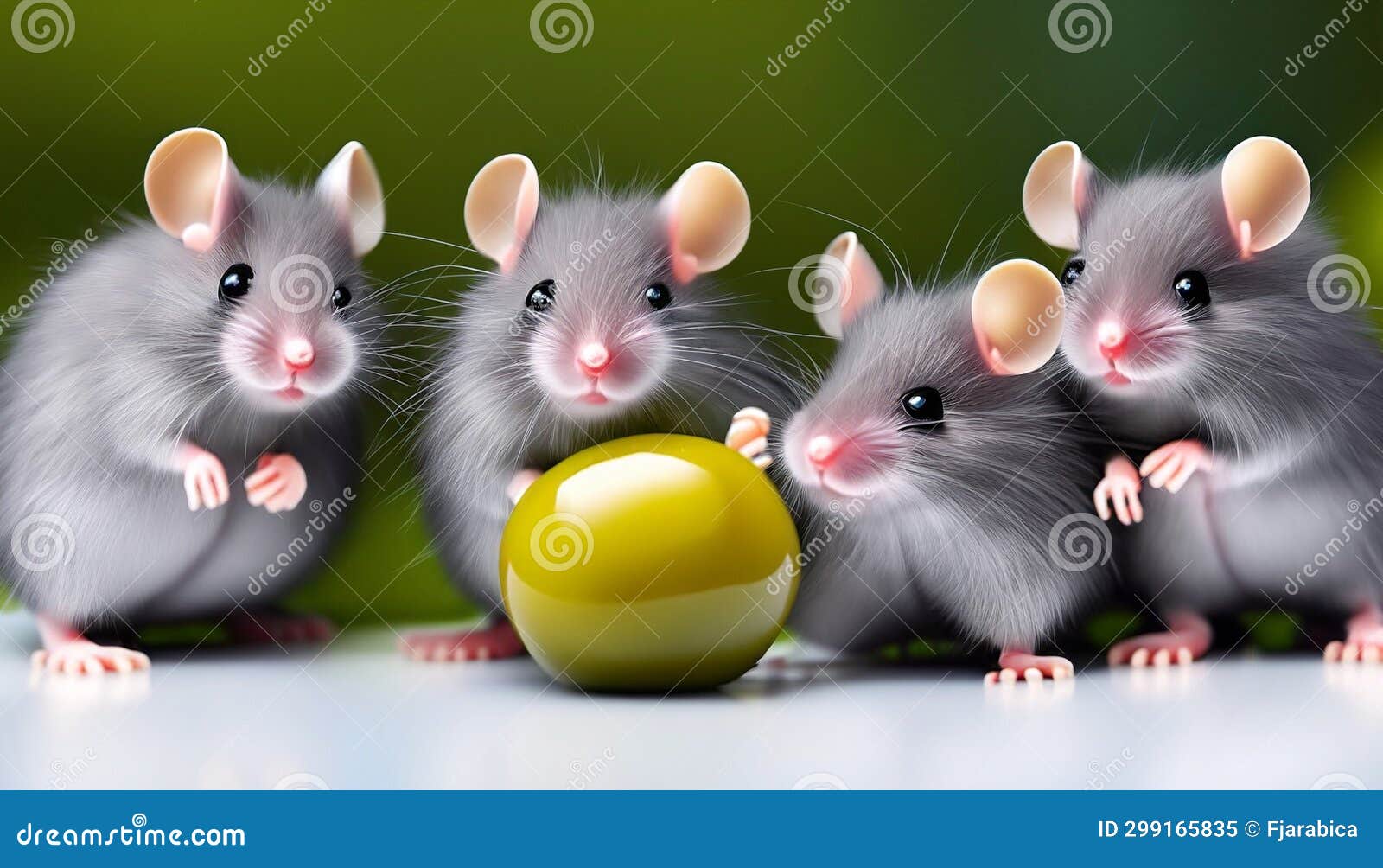 Illustrated Mouse with Olive Stock Illustration - Illustration of ...