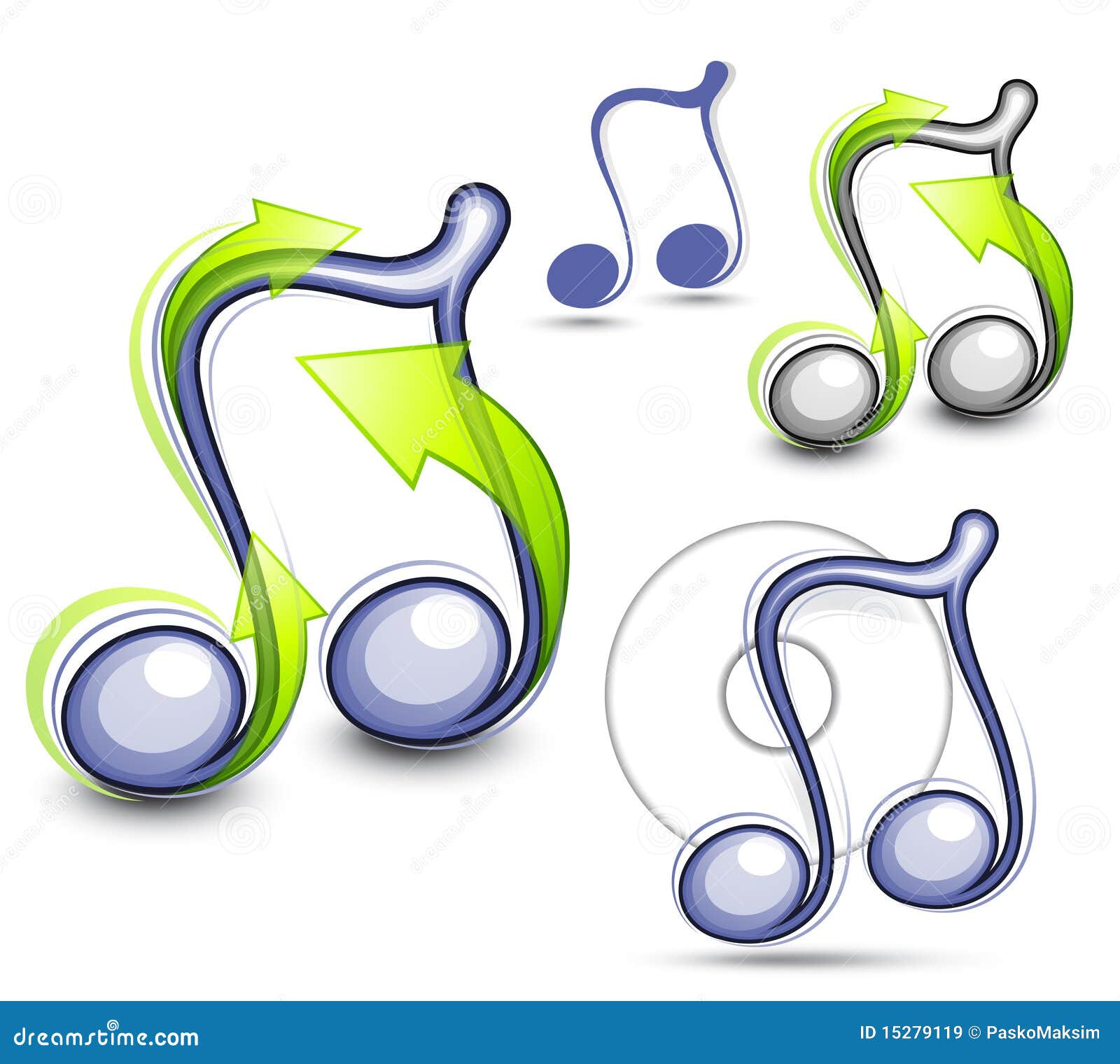 Illustrated Music Notes Stock Illustrations – 289 Illustrated Music ...